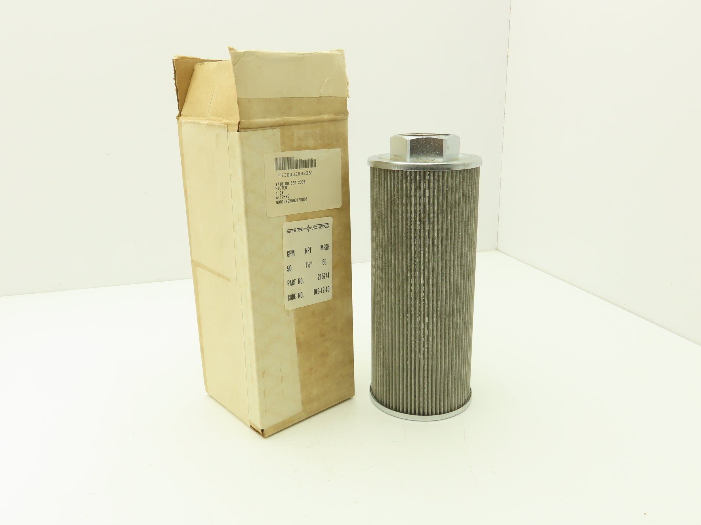 Vickers 0F3-12-10 Stainless Hydraulic Strainer Filter 60 Mesh 1.5"NPT ...