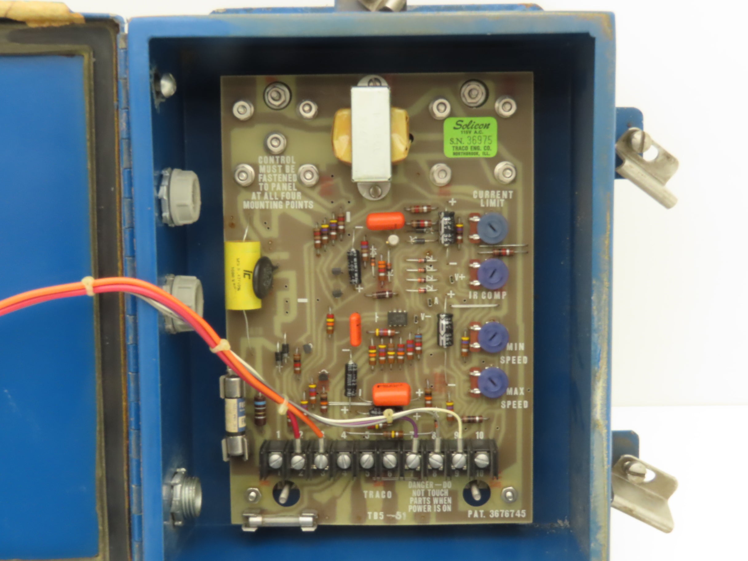 Nalco Solicon DC Motor Drive Controller Traco Board TB5-51 115V Input ...