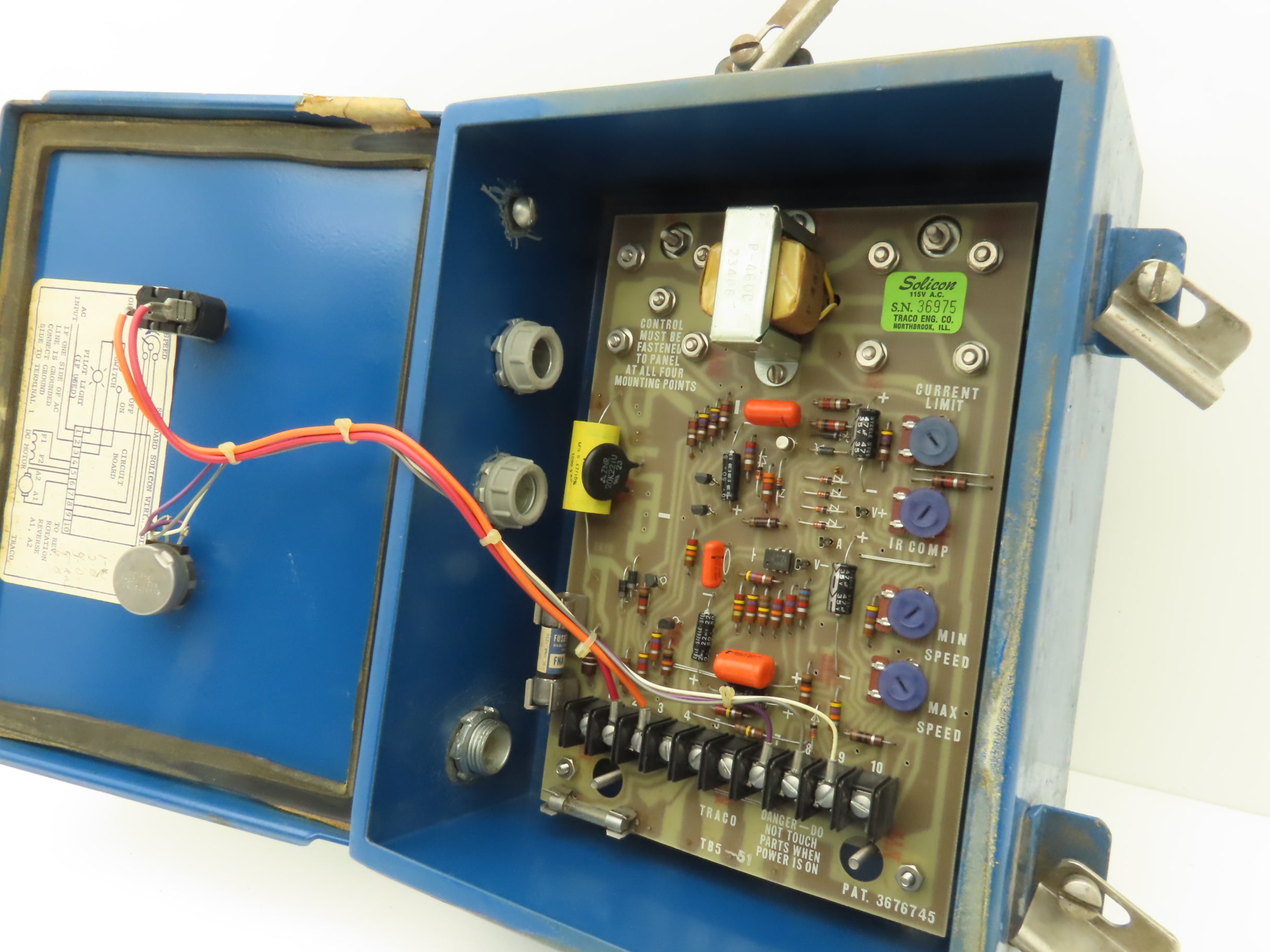 Nalco Solicon DC Motor Drive Controller Traco Board TB5-51 115V Input ...
