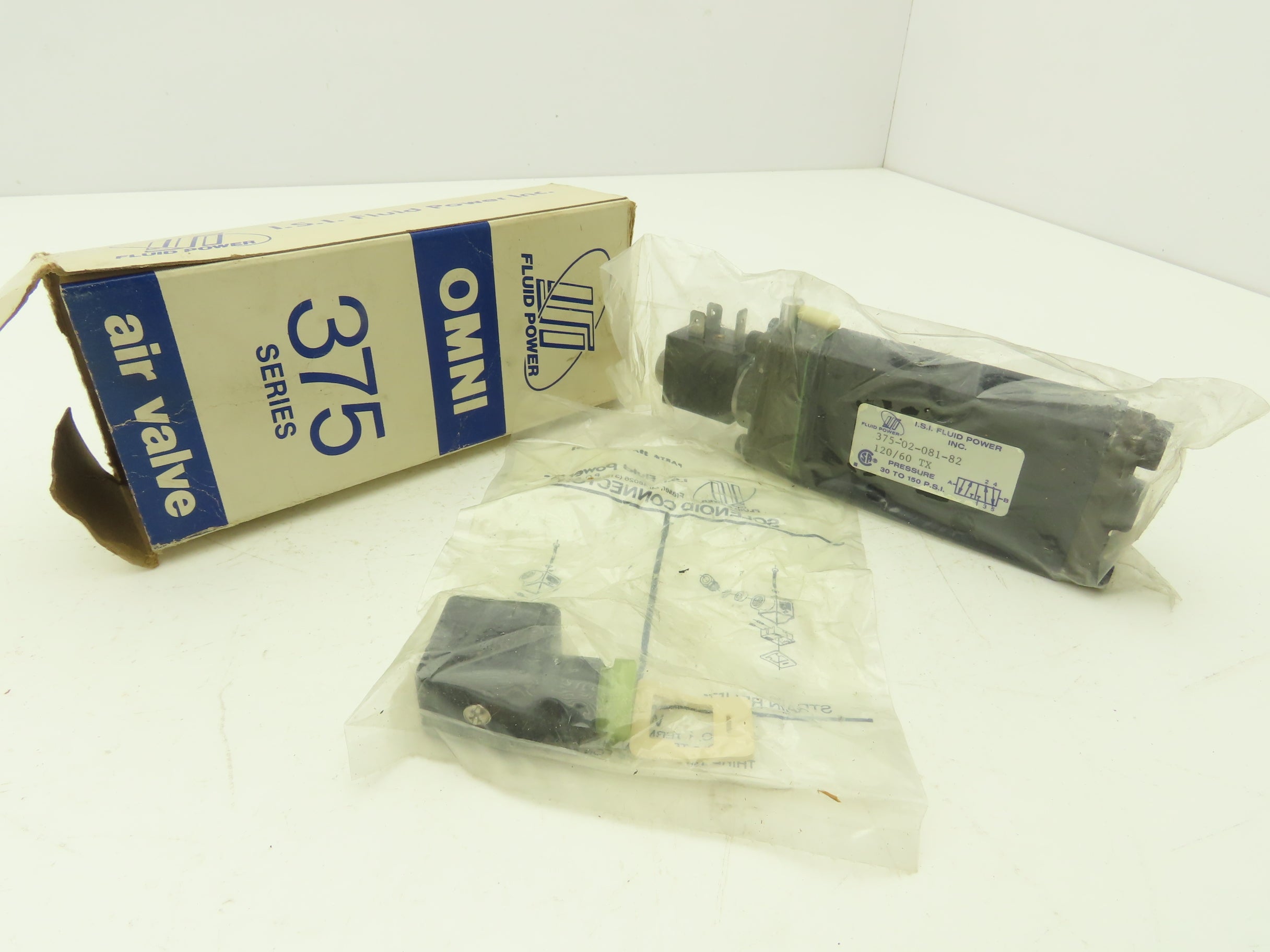 ISI Fluid Power 375-02-081-82 Pneumatic Directional Solenoid Air Valve ...