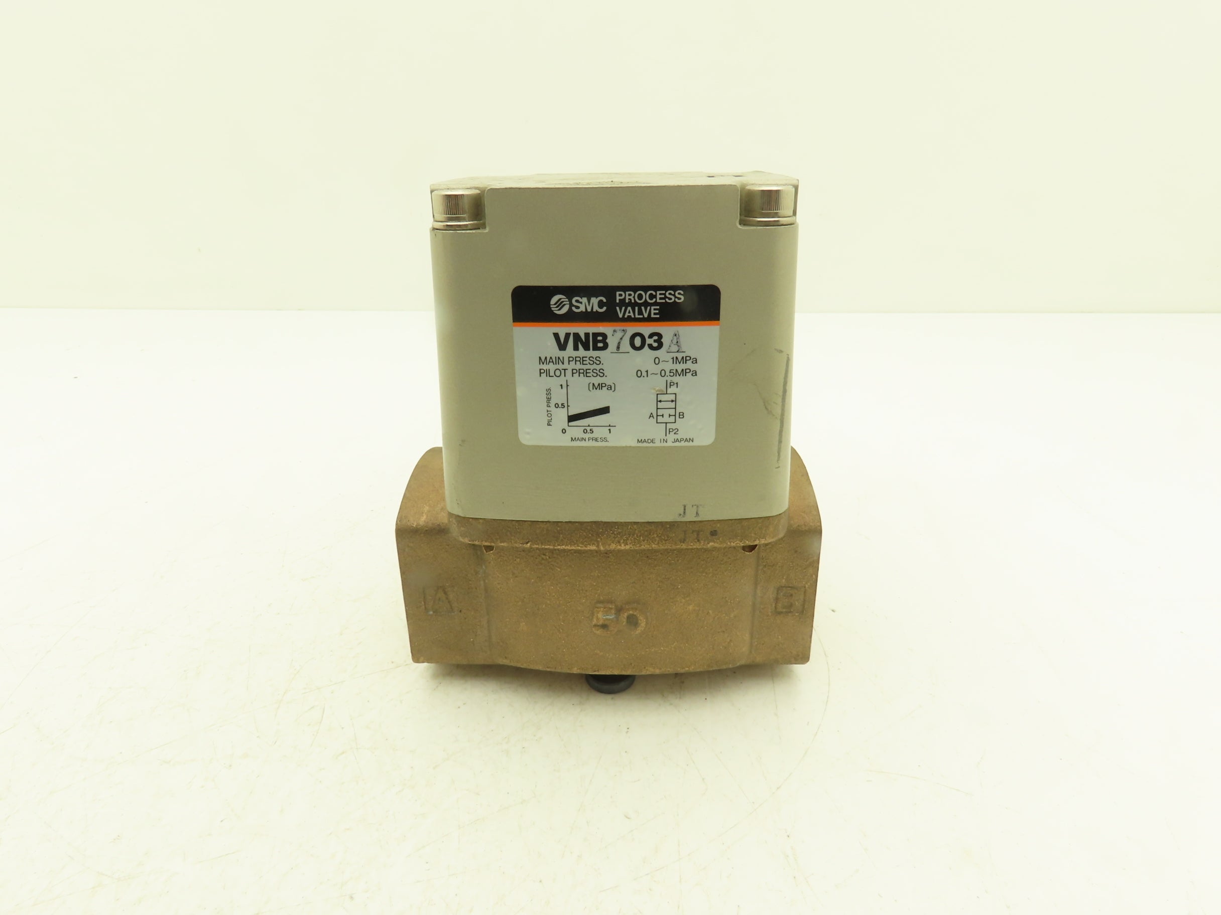 SMC VNB703A-50A 2" Pneumatic Air Piloted Process Flow Valve 2-Way Bron ...