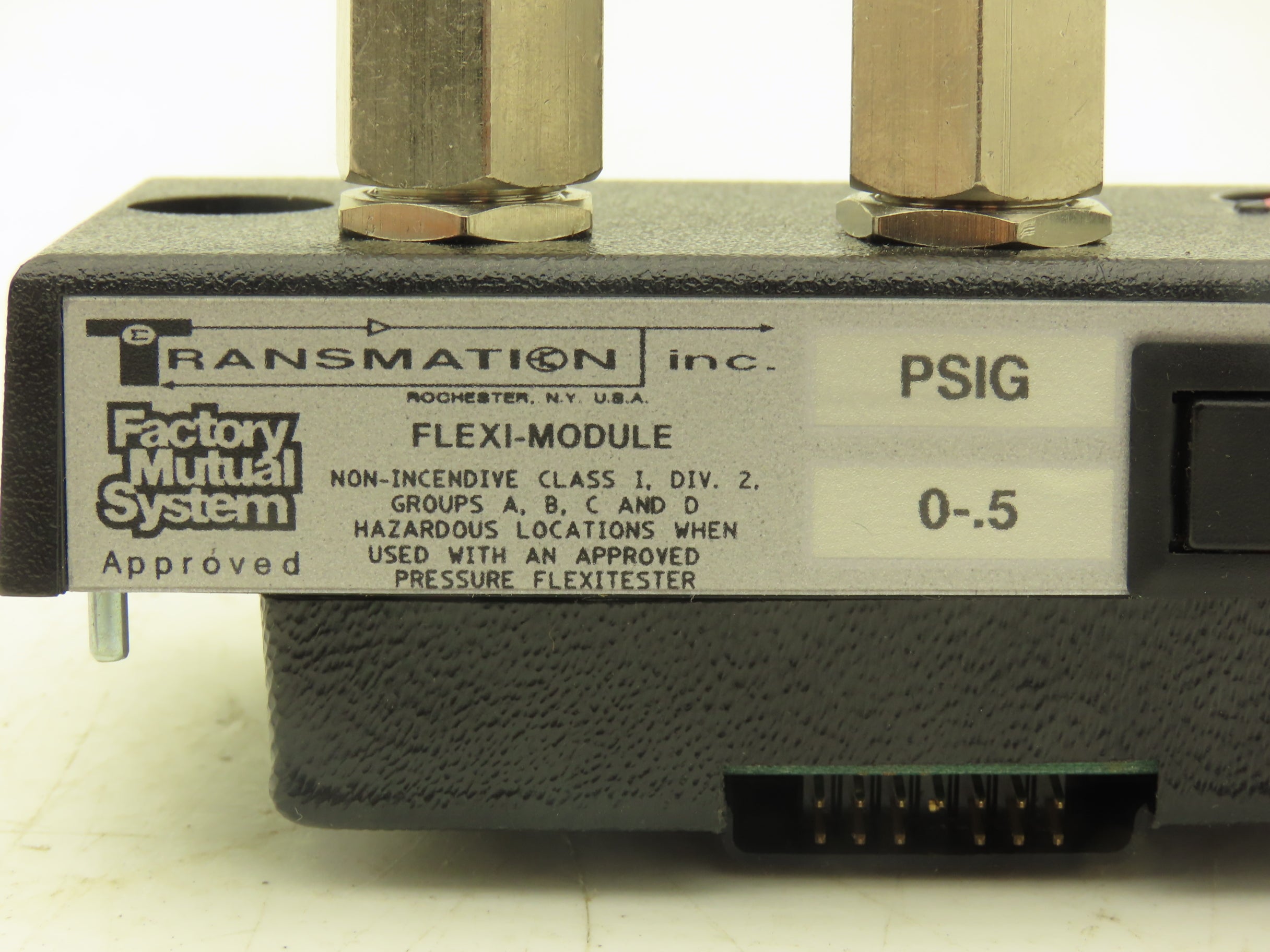 Transmation PD0121 Flexi-Module Pressure Transducer 0-0.5PSI 0-10 In H ...