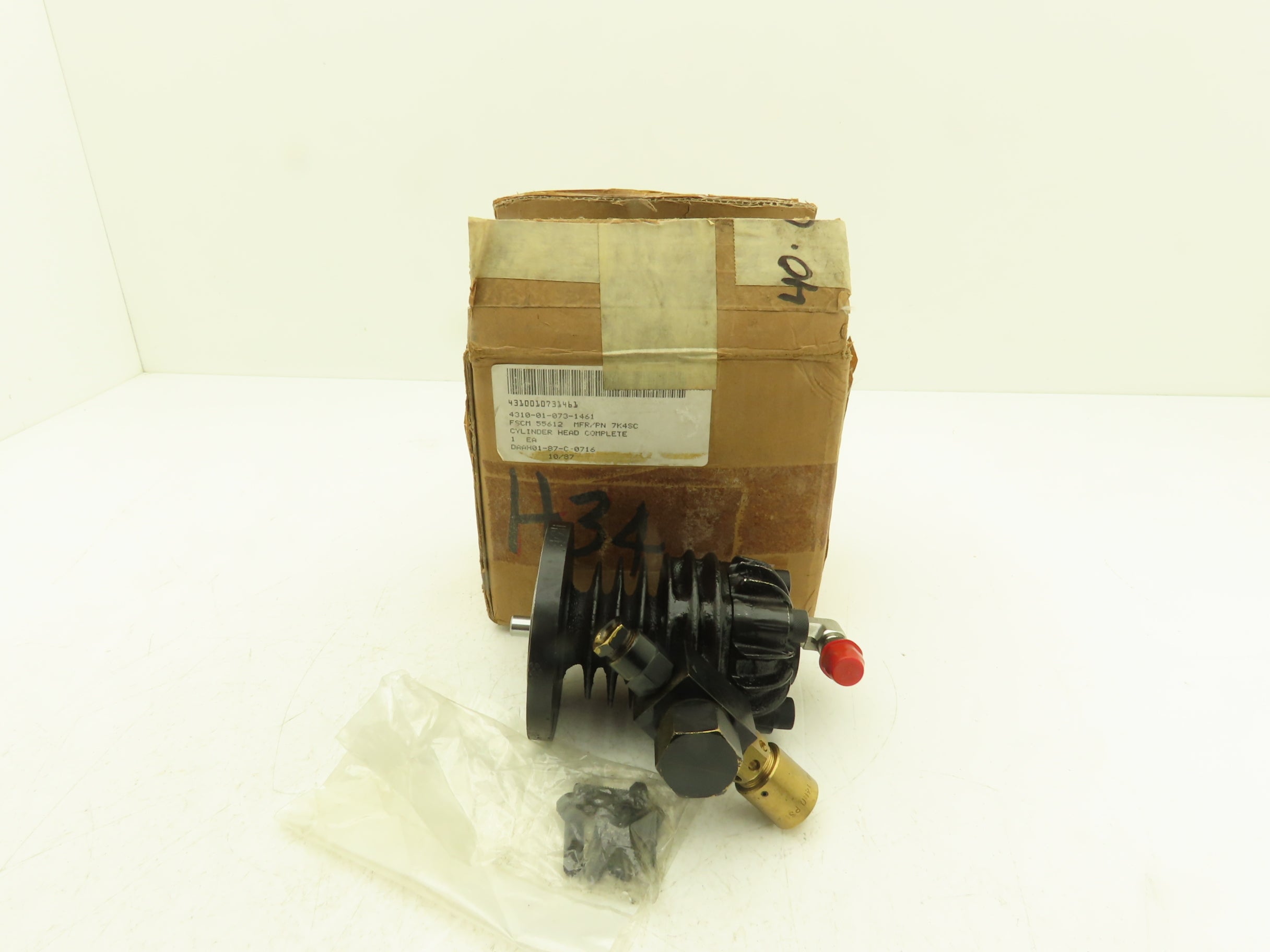 American Bristol 7K4SC Air Compressor Cylinder Head Military Surplus ...