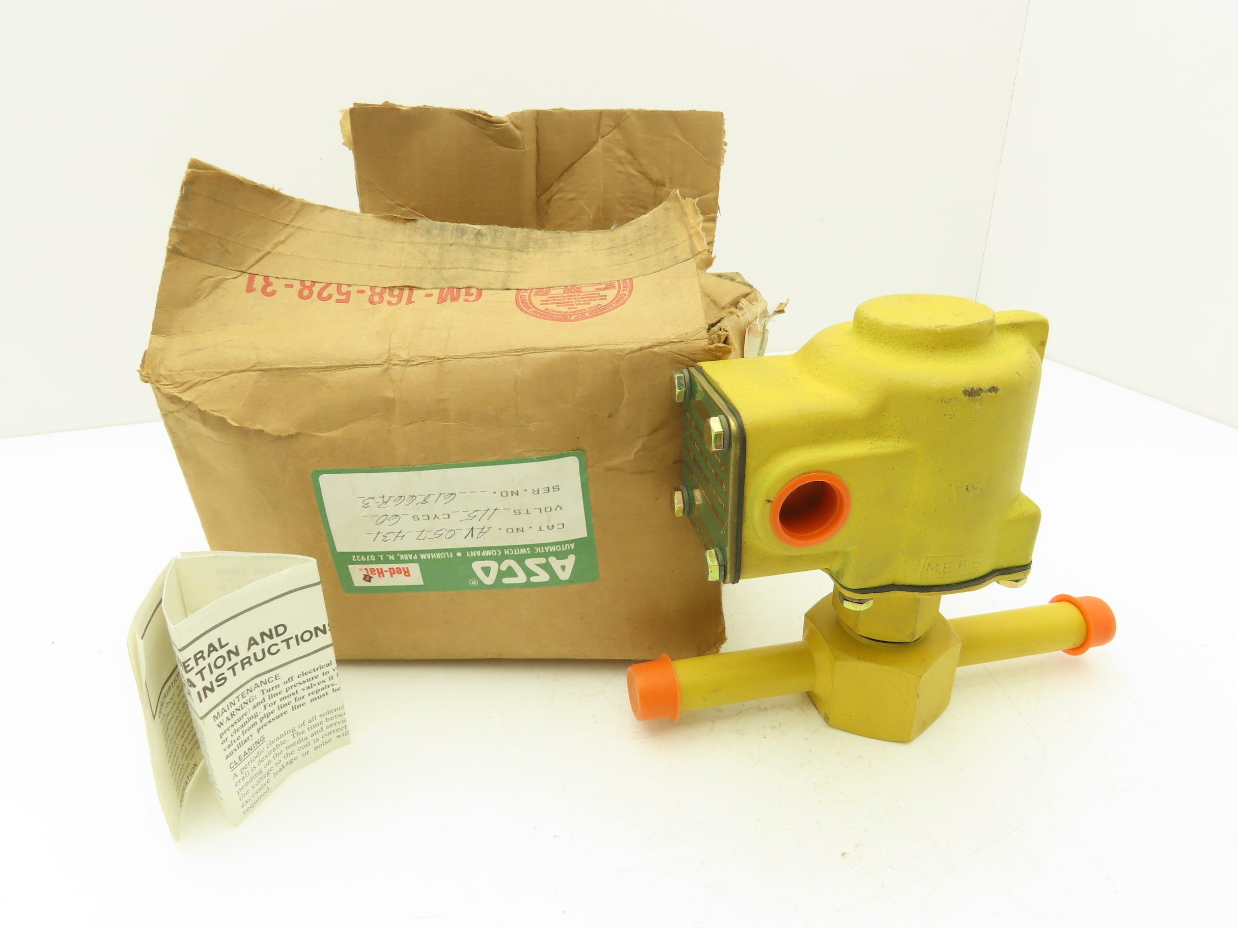 Asco Red-Hat AV57 431 Solenoid Valve 2-Way 1/2" Pipe 150psi Steam Serv ...