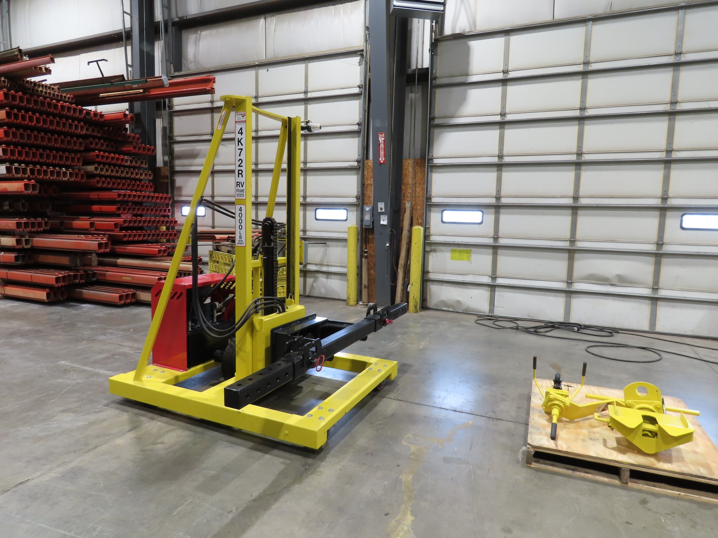 PWI 4K72R Mobile Frame Chassis Rotator RV Trailer Hydraulic 230/480V 3 ...