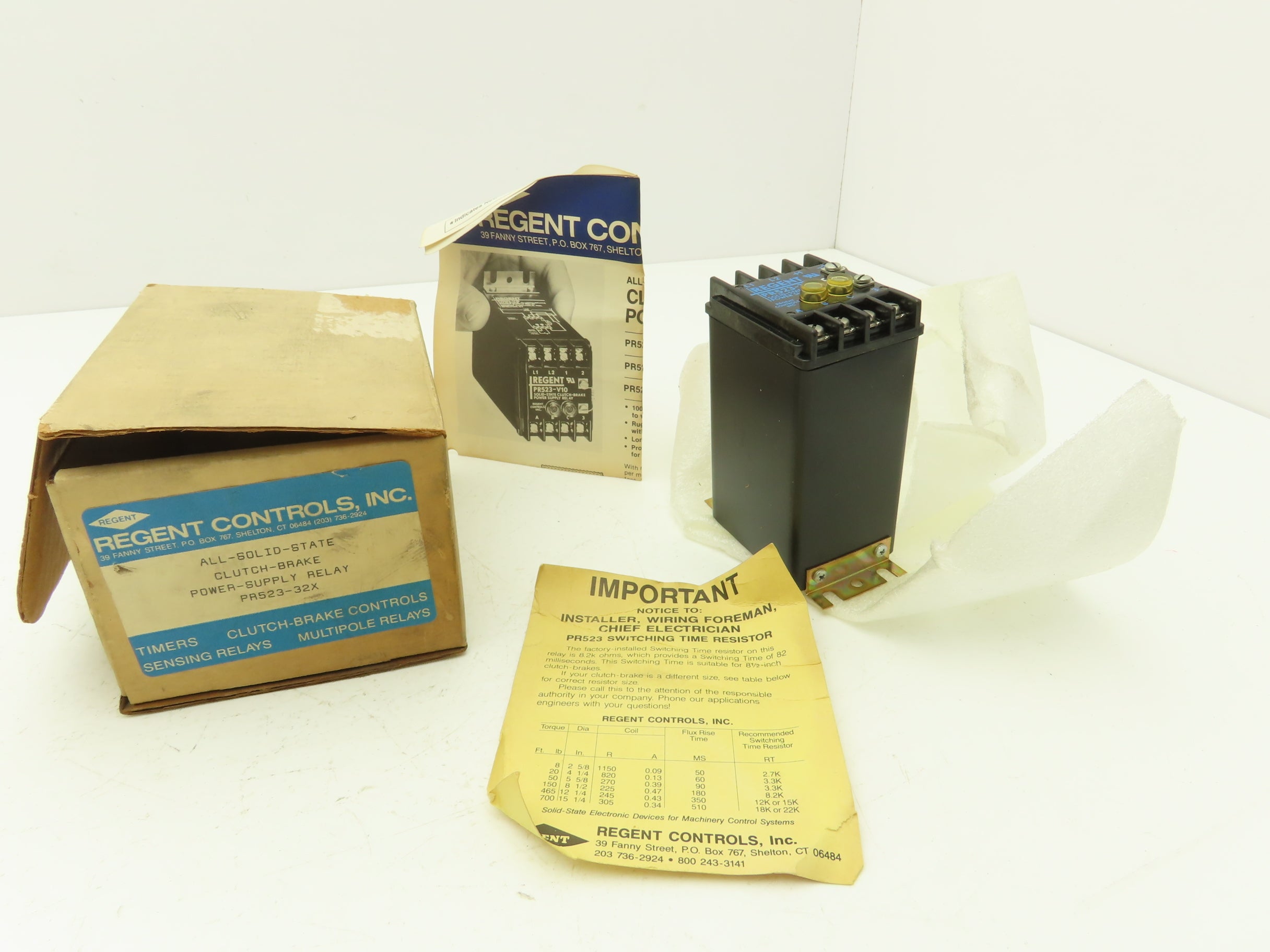 Regent PR523-32 Clutch-Brake Power Supply Relay Solid State120V 50/60H ...