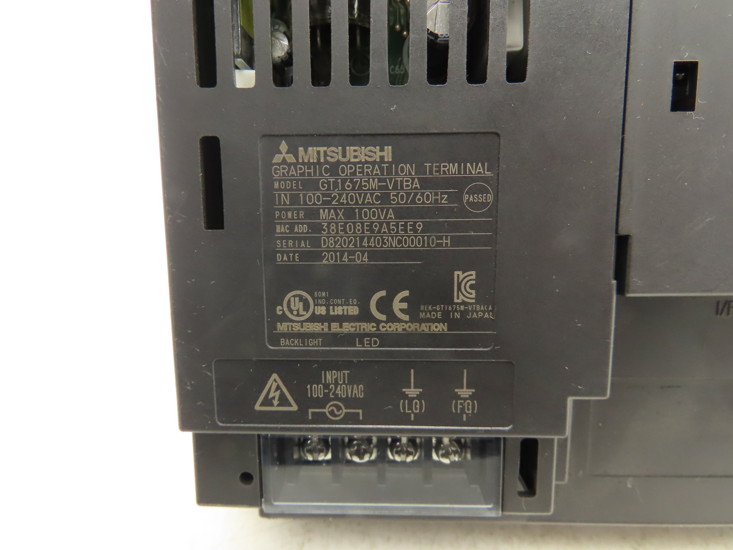 Mitsubishi GT1675M-VTBA 10.4" Color Touch Panel 640x480p 100-240VAC Co ...