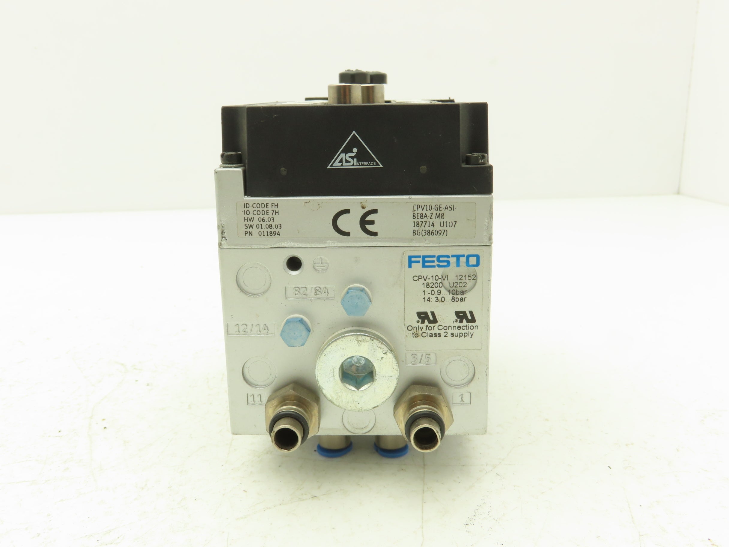 Festo CPV10-GE-ASI-8E8A-Z M8 8-Station Solenoid Valve Manifold 24VDC 0 ...