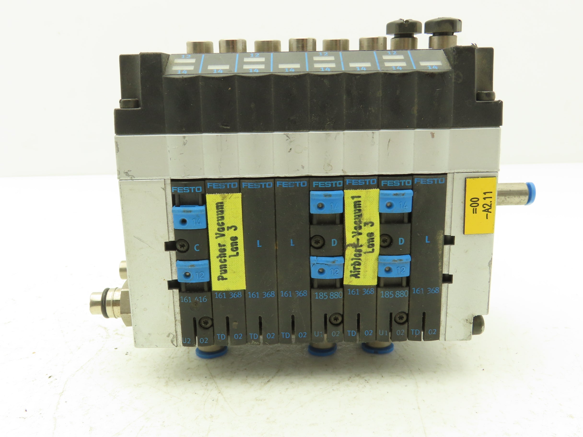 Festo CPV10-GE-ASI-8E8A-Z M8 8-Station Solenoid Valve Manifold 24VDC 0 ...