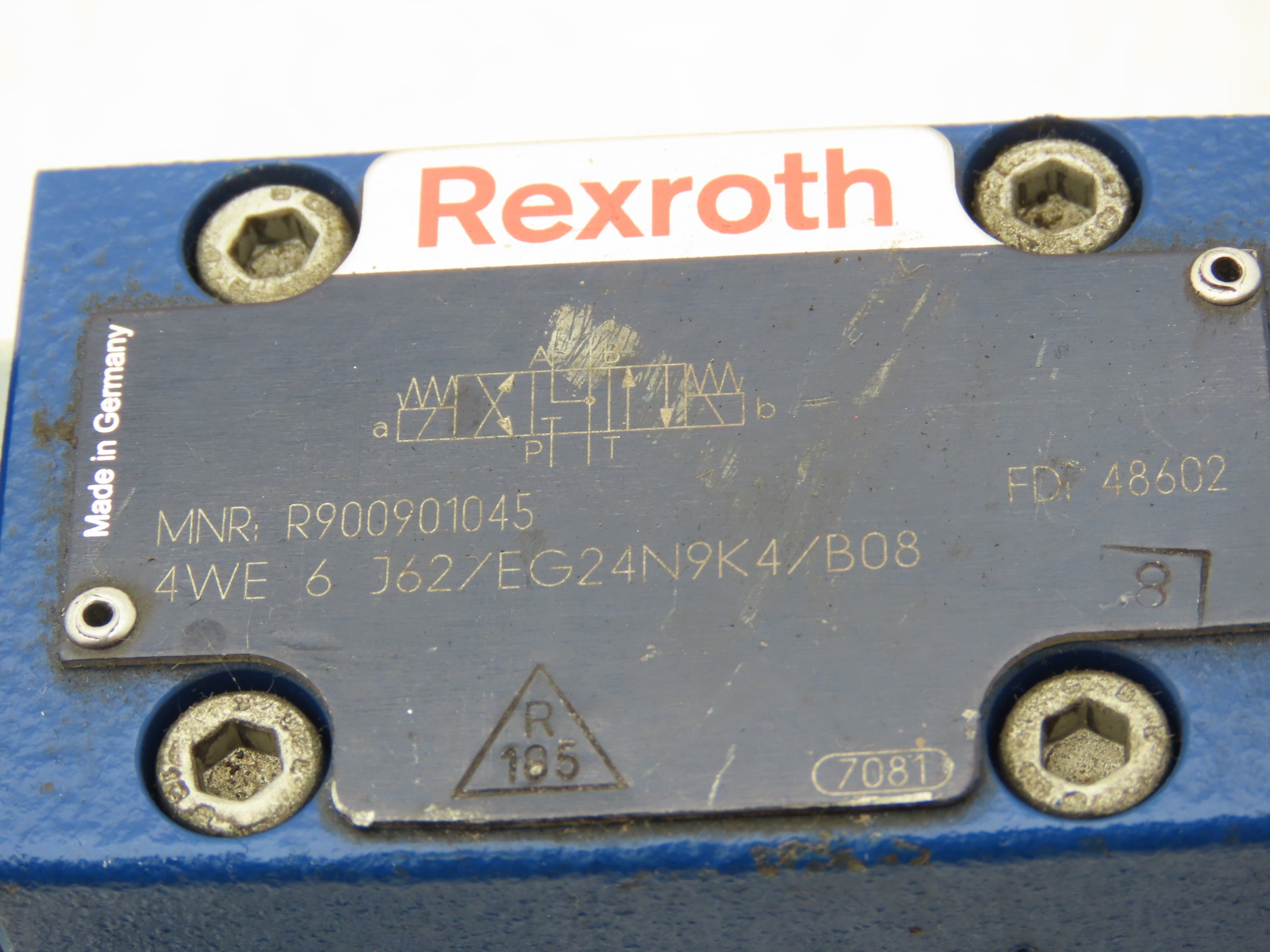 Rexroth 4WEH22W76/6EG24N9ETK4/B08 Directional Spool Valve 24VDC 1.25A ...