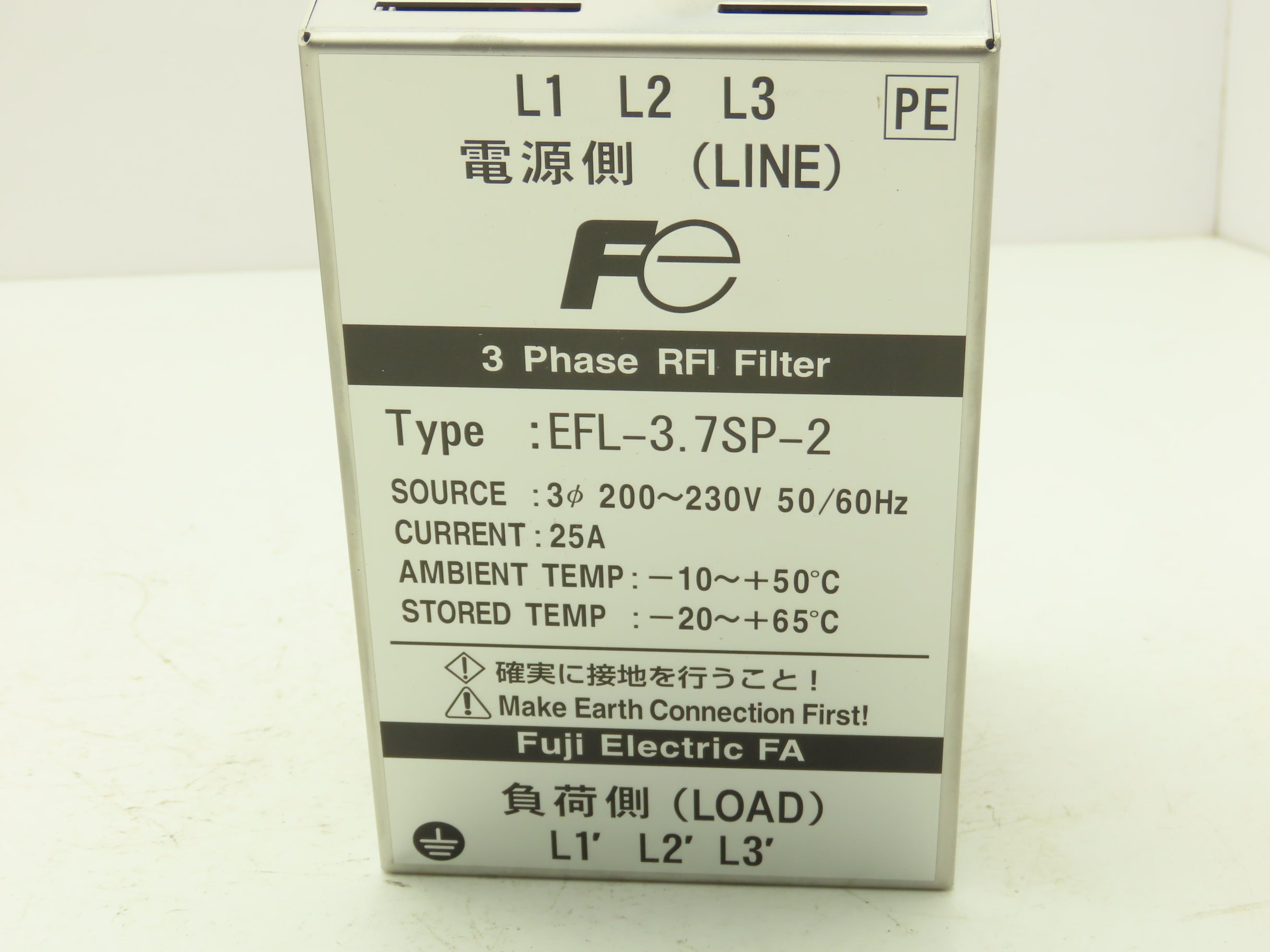 Fuji Electric EFL-3.7SP-2 3Ph RFI Line Filter Input 200-230VAC 50/60Hz ...