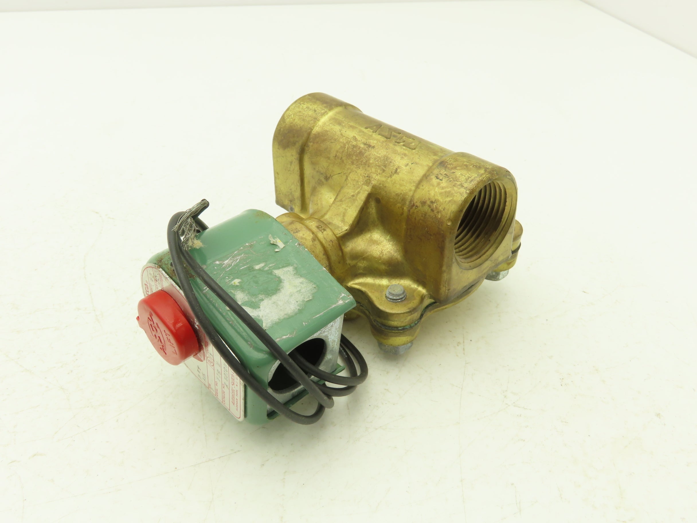 Asco 8210D4 Brass Solenoid Valve 2-Way NC 150 PSI 1" NPT Dry Air 120V ...
