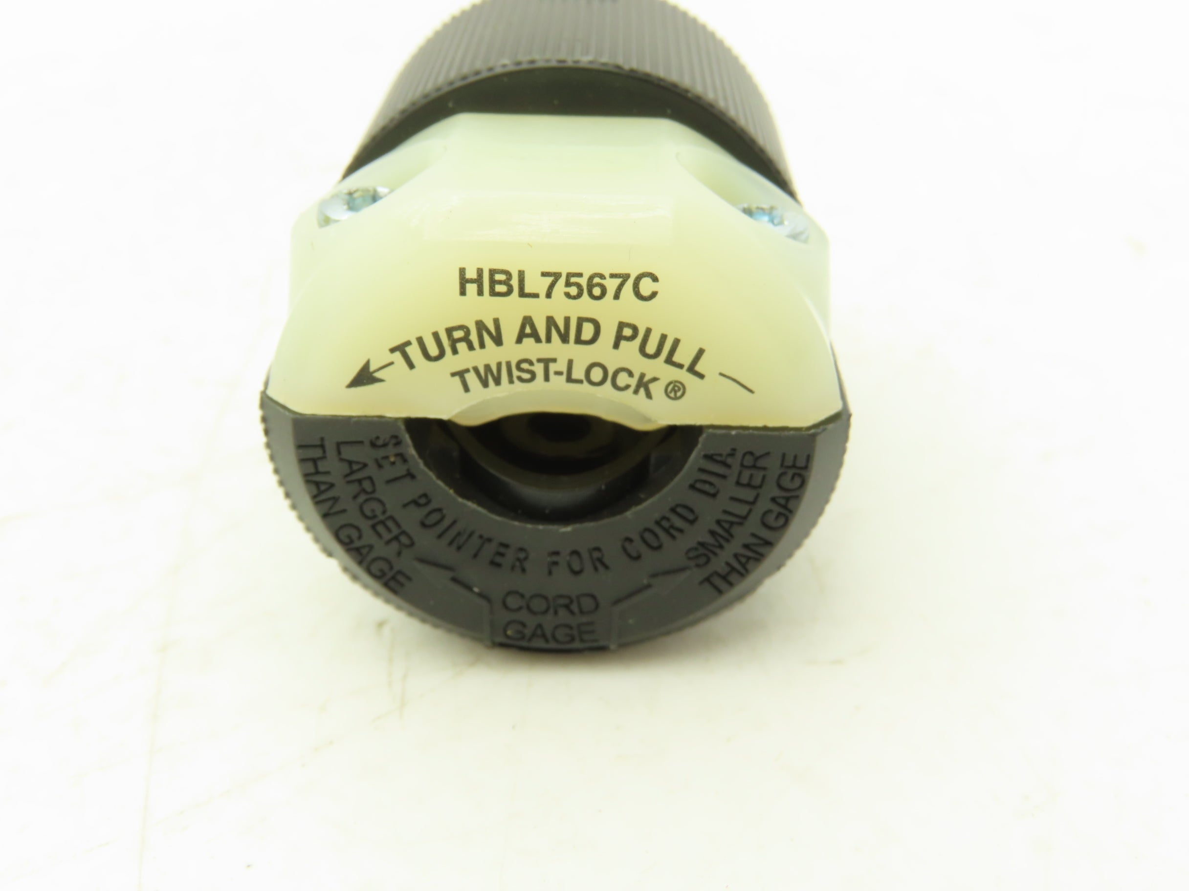 Hubbell HBL7567C Twist-Lock Male Plug 10/15A 125/250VAC 3-Pole 3-Wire ...