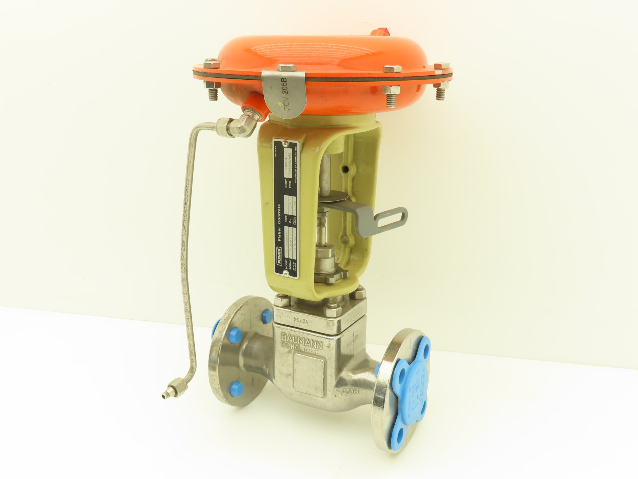 Fisher Baumann 32.24588SVF Pneumatic Diaphragm Actuator 1" Globe Valve ...