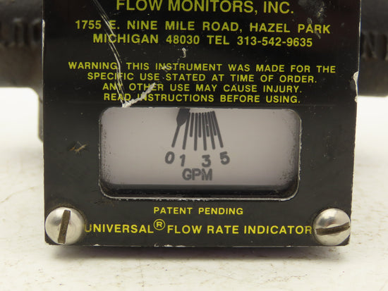 UFM LP-CBMSF5GM-4L-32V1.0-M3WR-PC4M-C-1D Flow Meter 1/2" NPT 0-5GPM ...