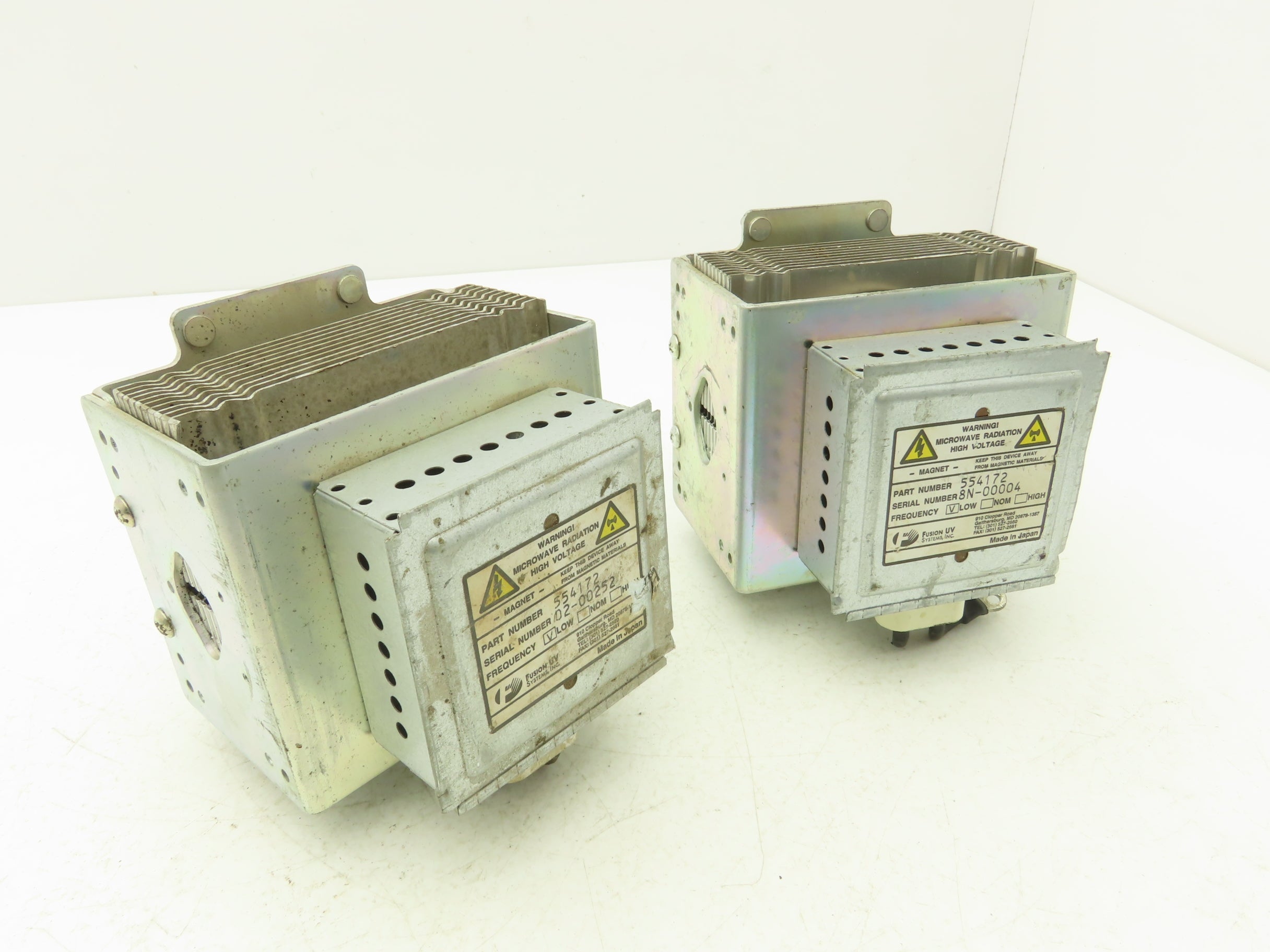 Fusion UV 554172 Magnetron Low Frequency Microwave Generator Lot of 2 ...