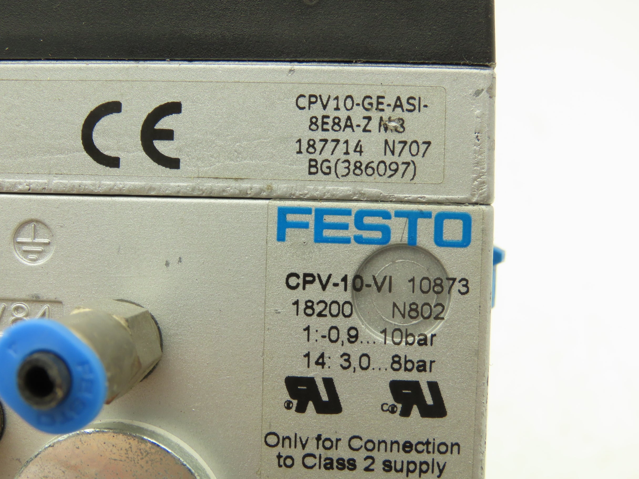 Festo CPV10-GE-ASI-8E8A-Z M8 Pneumatic 8 Station Solenoid Valve Manifo ...