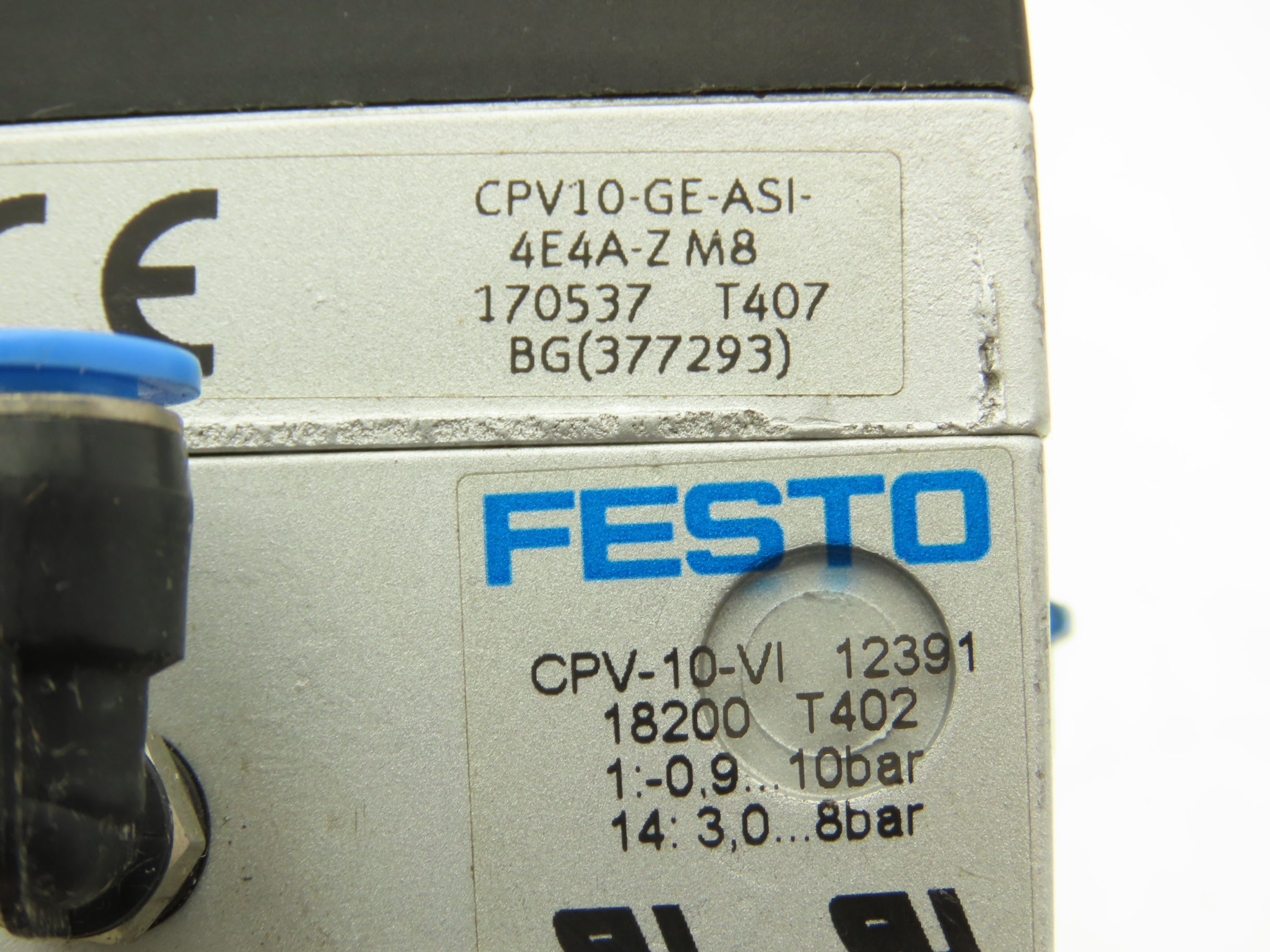 Festo CPV10-GE-ASI-4E4A-Z M8 Pneumatic 4 Station Solenoid Valve Manifo ...