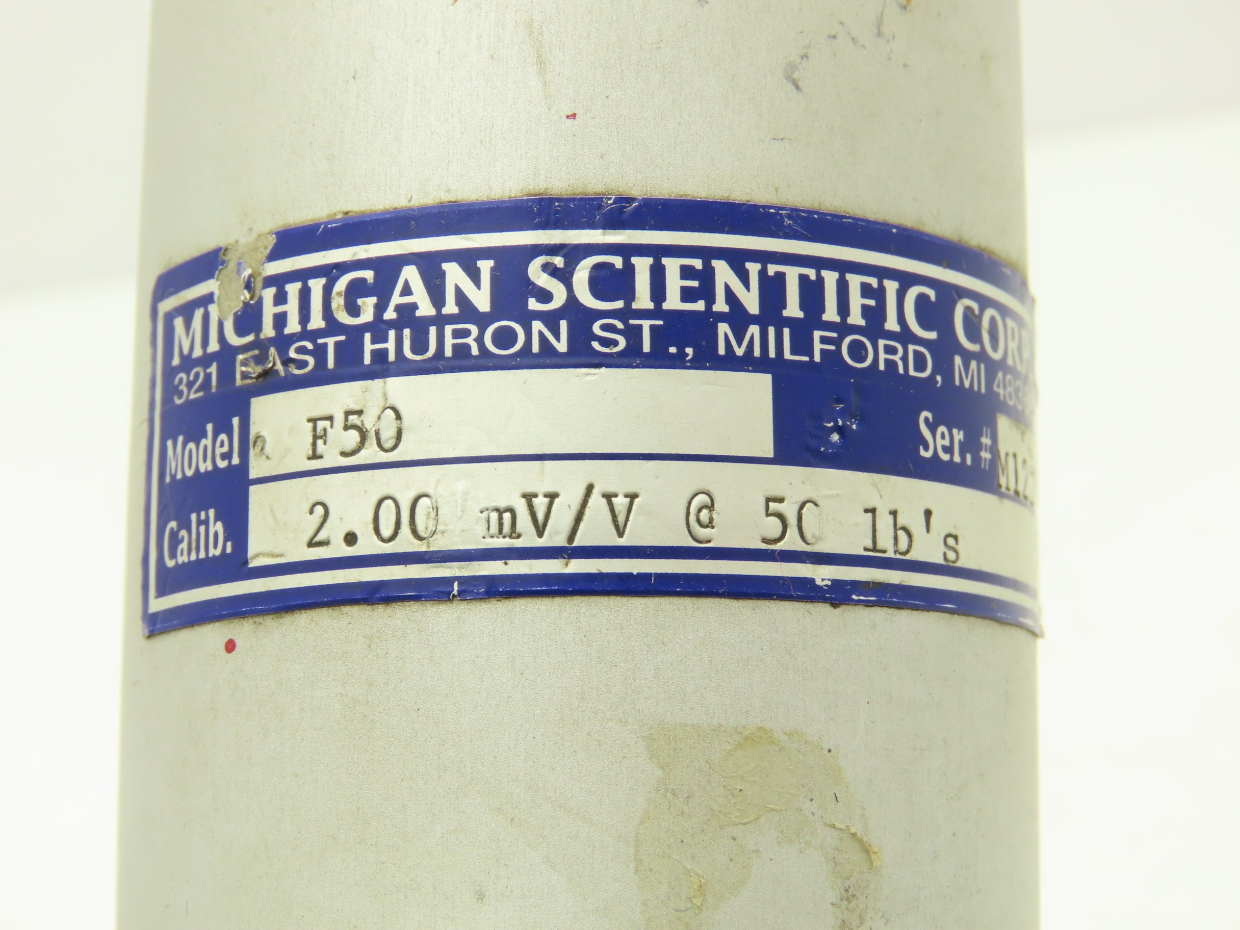 Michigan Scientific Corp F50 Load Cell W/Overload Protection 2mV/V @50 ...