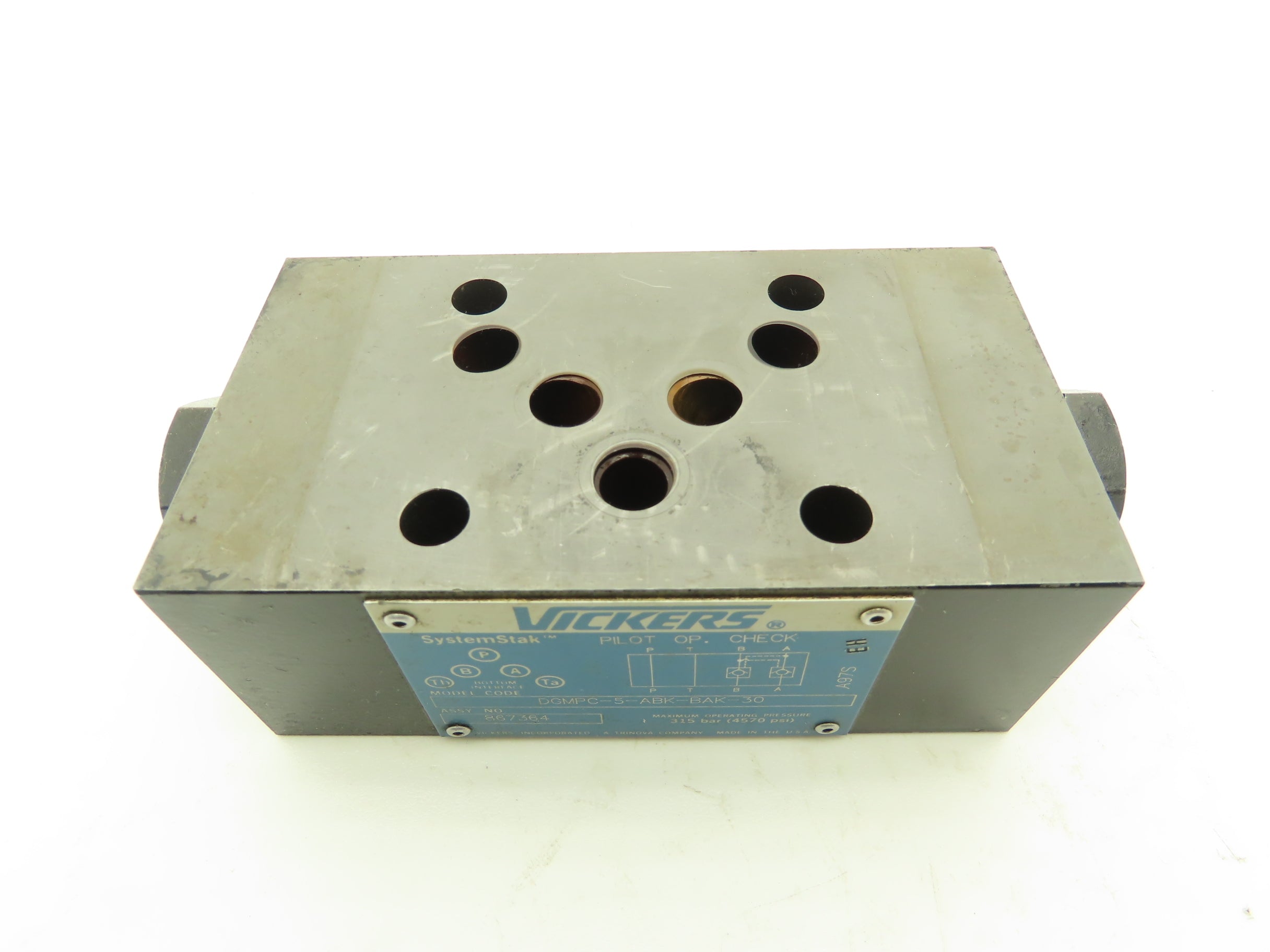 Vickers DGMPC-5-ABK-BAK-30 System Stack Hydraulic Check Valve Sandwich ...