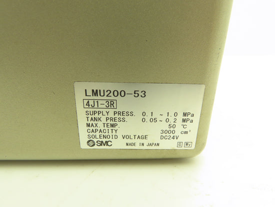 SMC LMU200-53 Pneumatic Lubricator Oil Mist Sprayer Pump 1 Gal Tank 24 ...