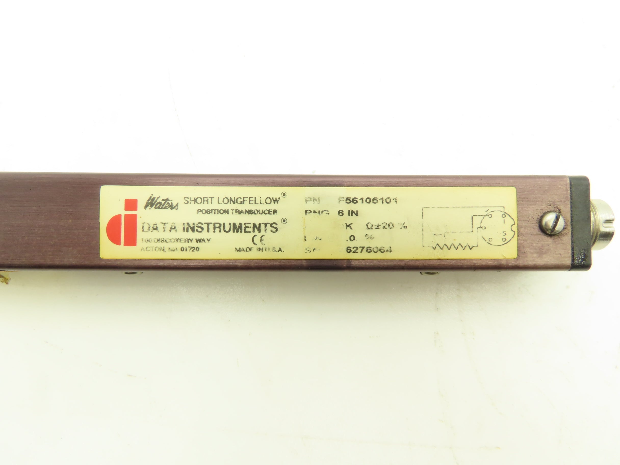 Data Instruments F56105101 6" Range Position Transducer Waters Short L ...
