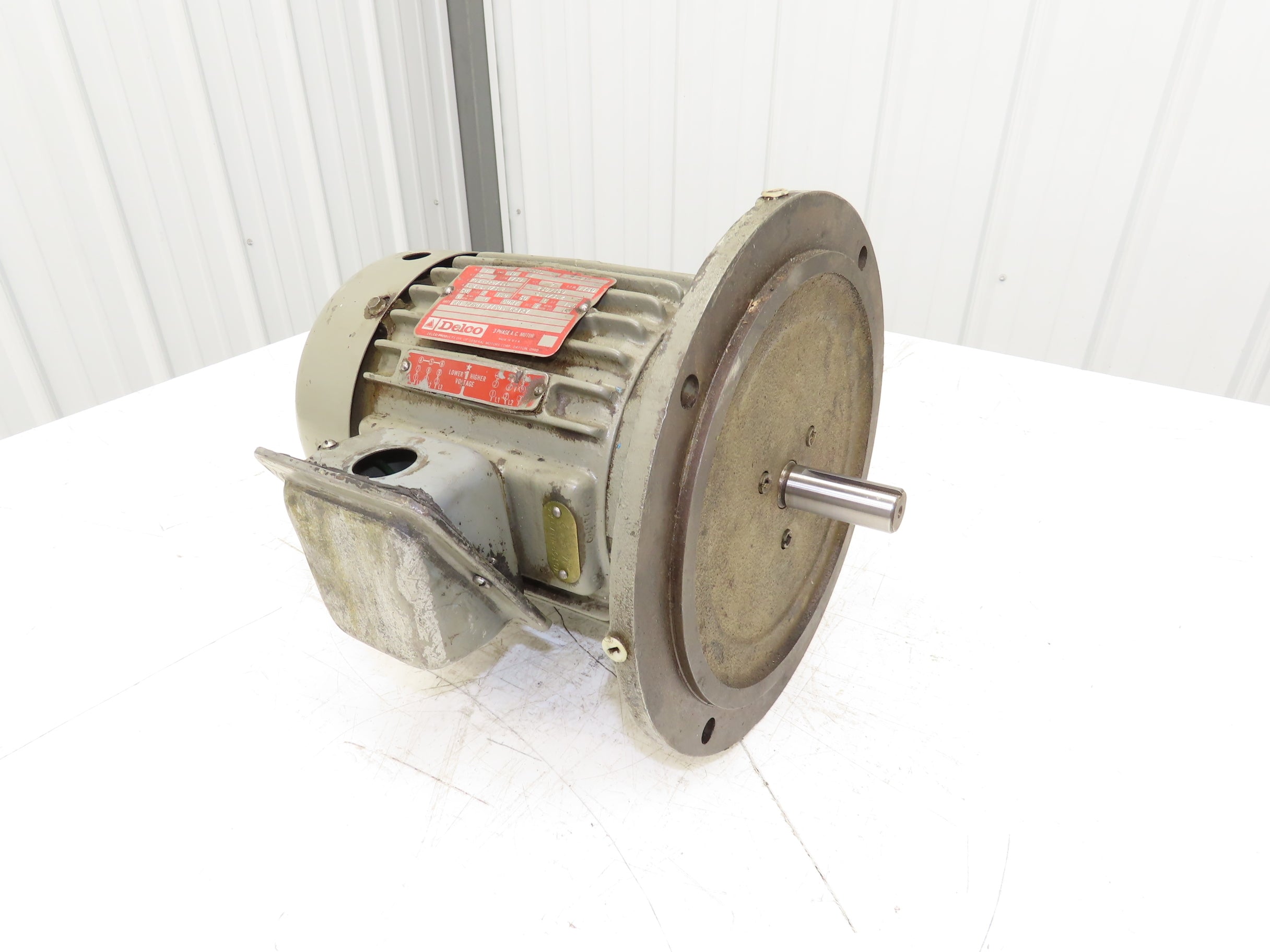 Delco GM 1T5424D20 AC Motor 2Hp 1740rpm 208-460V 60Hz 3Ph 145TD Frame ...