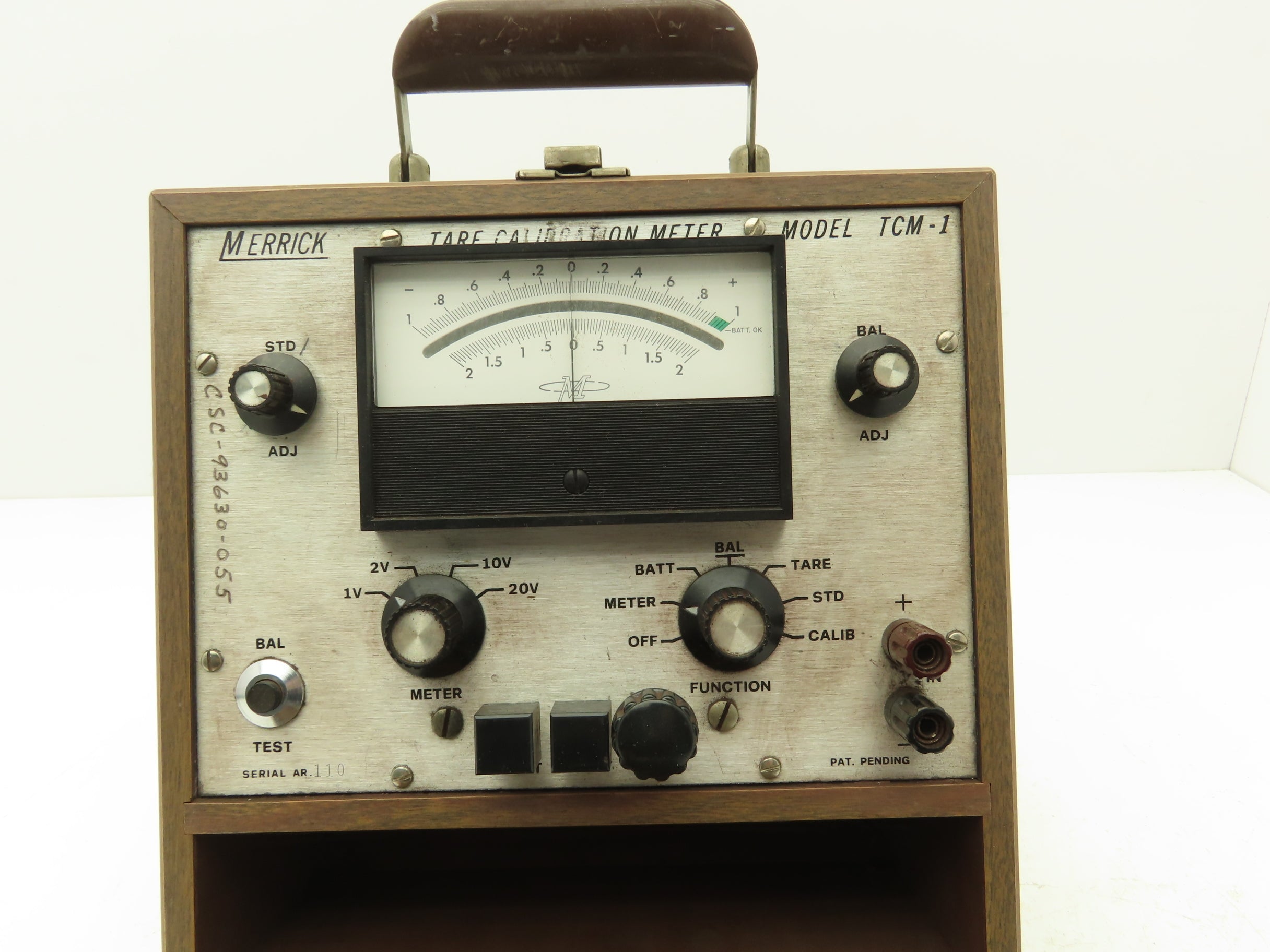 Merrick TCM-1 Tare Calibration Meter 1-20V No Test Leads – ARROW ...