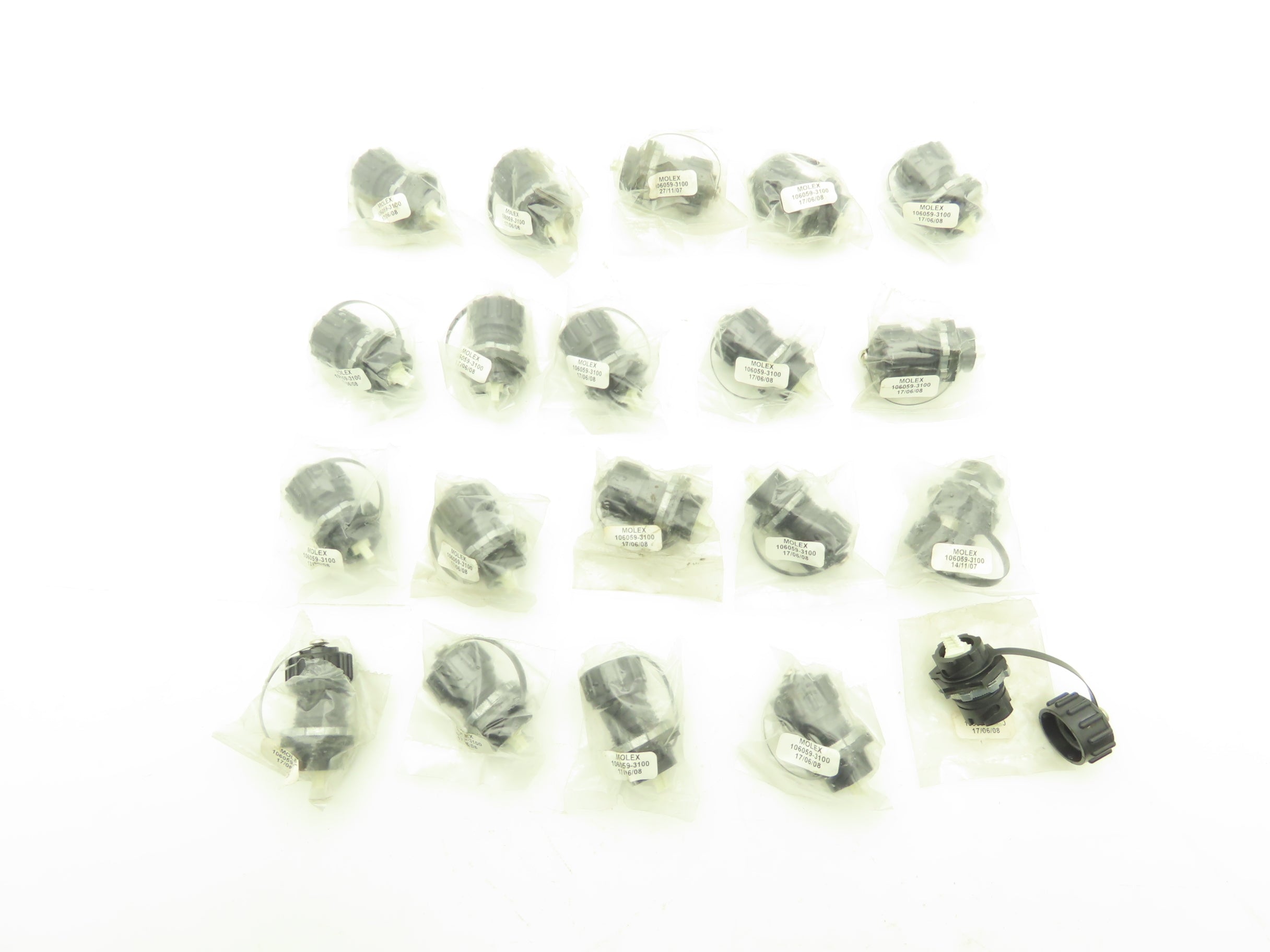 Molex 106059-3100 Fiber Optic Bulkhead Pass Through Connector Lot of 2 ...
