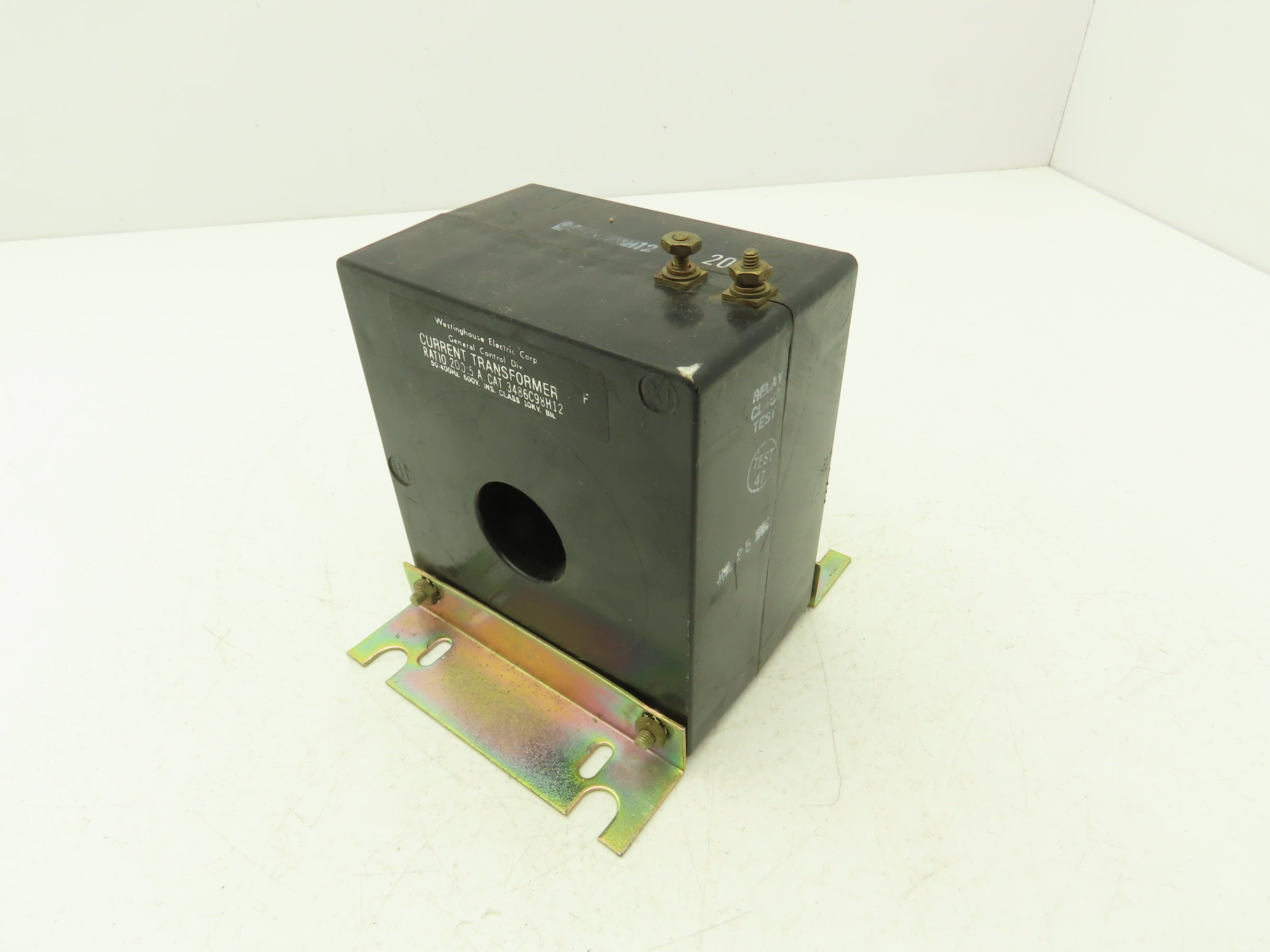 Westinghouse 3486C98H12 Current Transformer 200:5 Ratio 600V 50-400 Hz ...