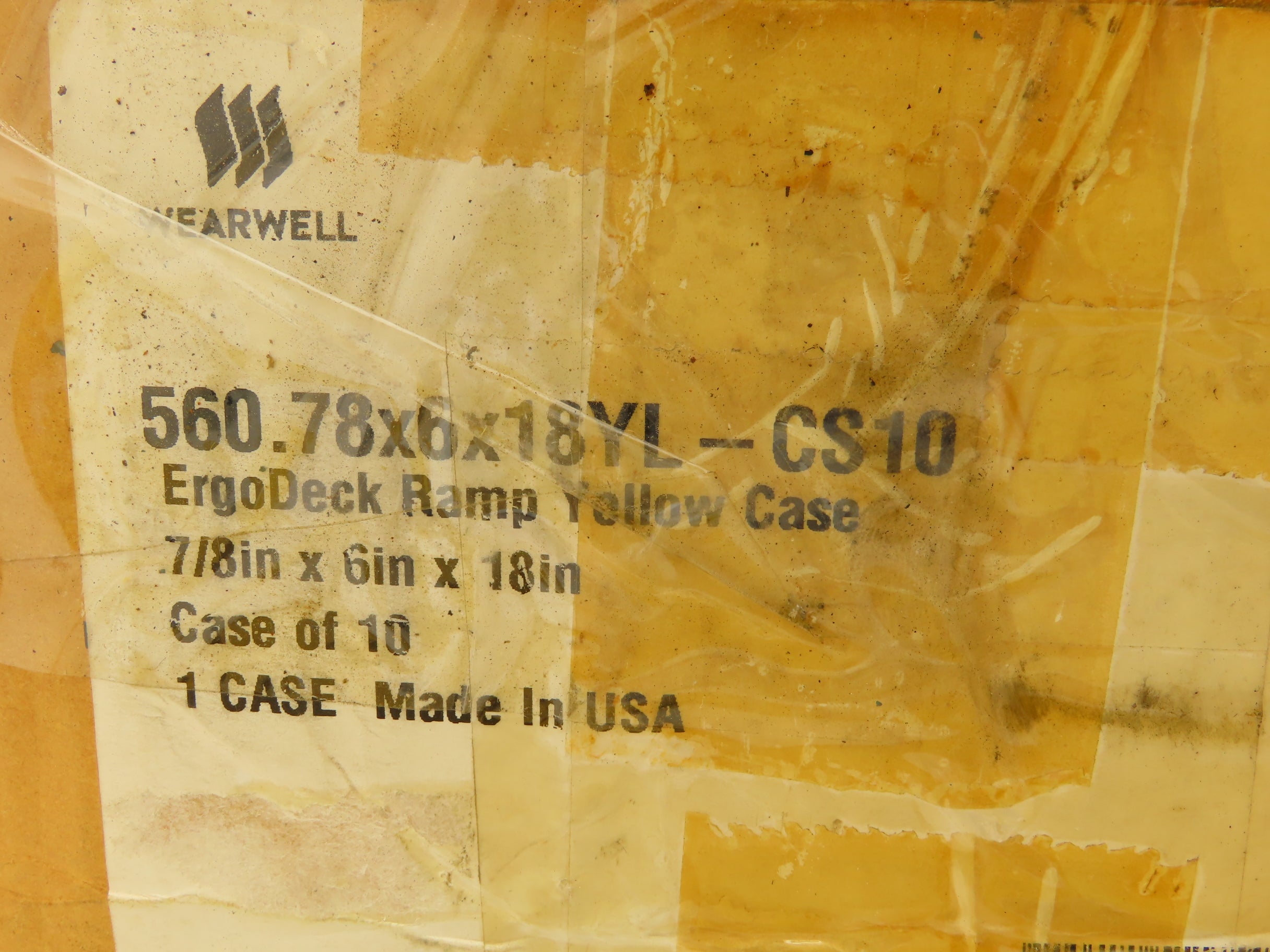 Wearwell 560.78x6x18YL-CS10 Ergodeck Safety Mat Ramp 18" x 6" x 7/8" L ...