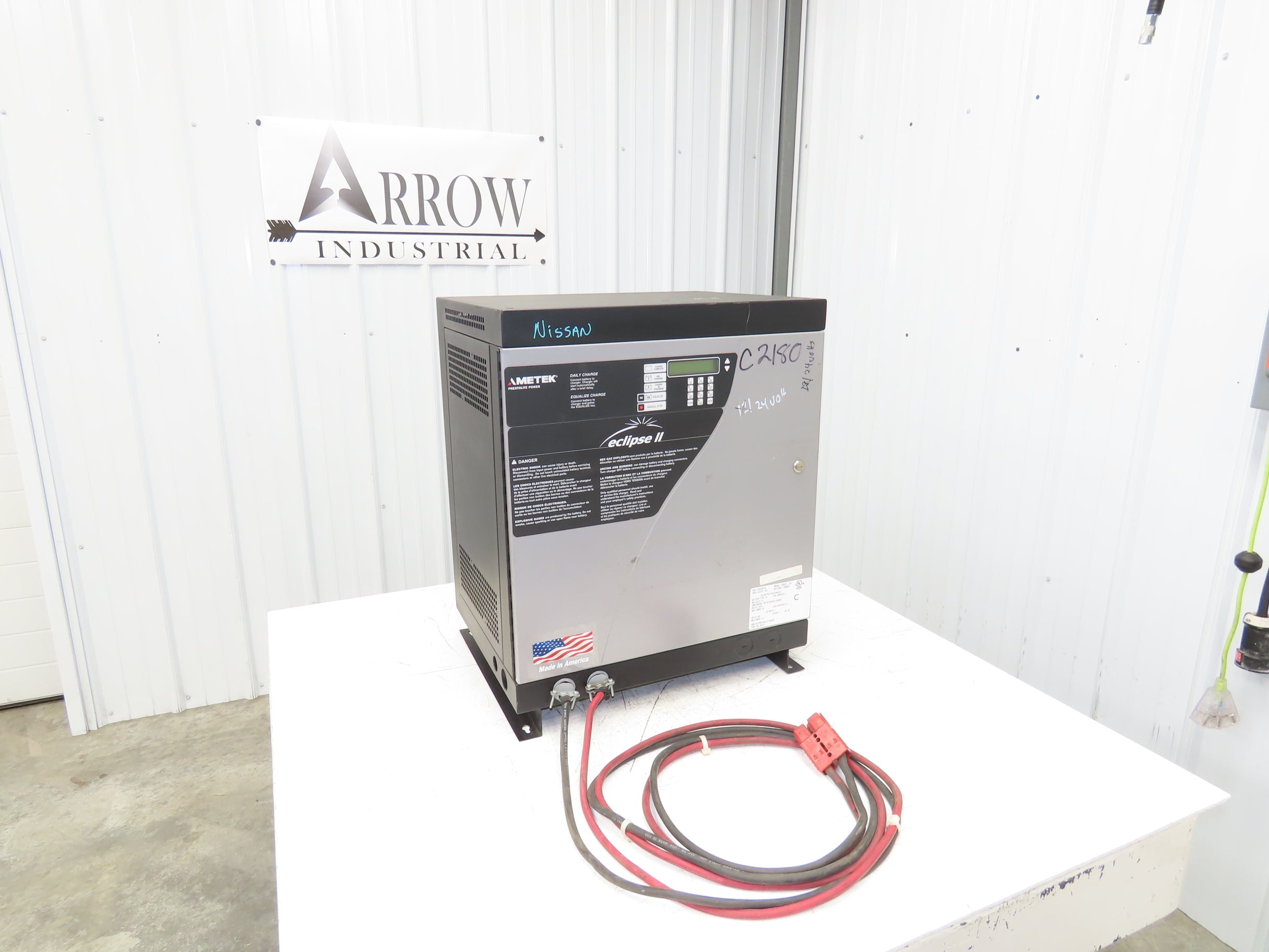 Ametek 500EC3-12S Eclipse II Forklift Battery Charger 24V 500Ah 240/48 ...