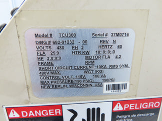 AEC TCU300 Temperature Control Unit 18kw Heating 3Hp 480V 3Ph Parts On ...