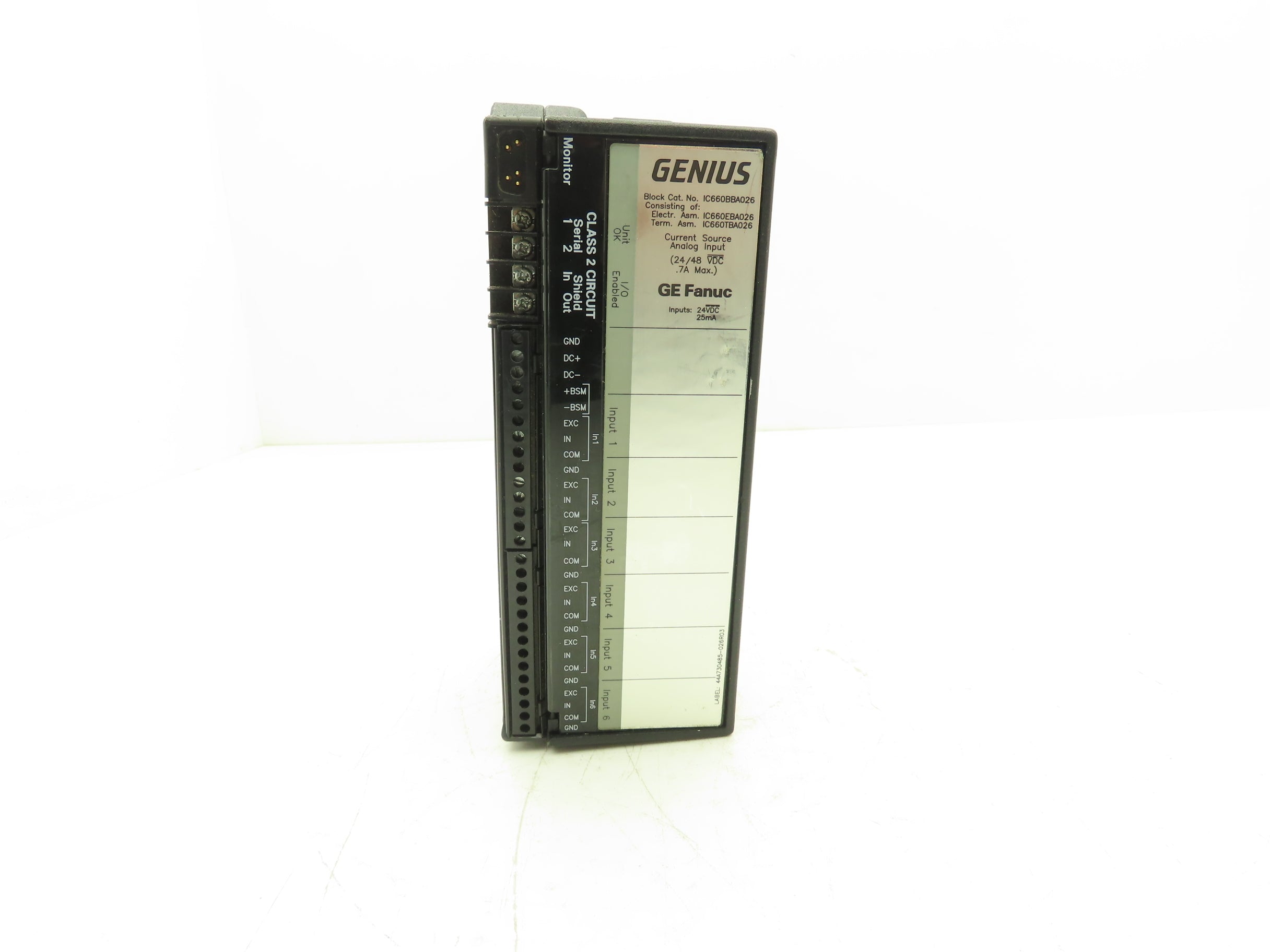 GE Fanuc IC660TBA026K Genius PLC Analog I/O Module 115V 6 Input – ARROW ...
