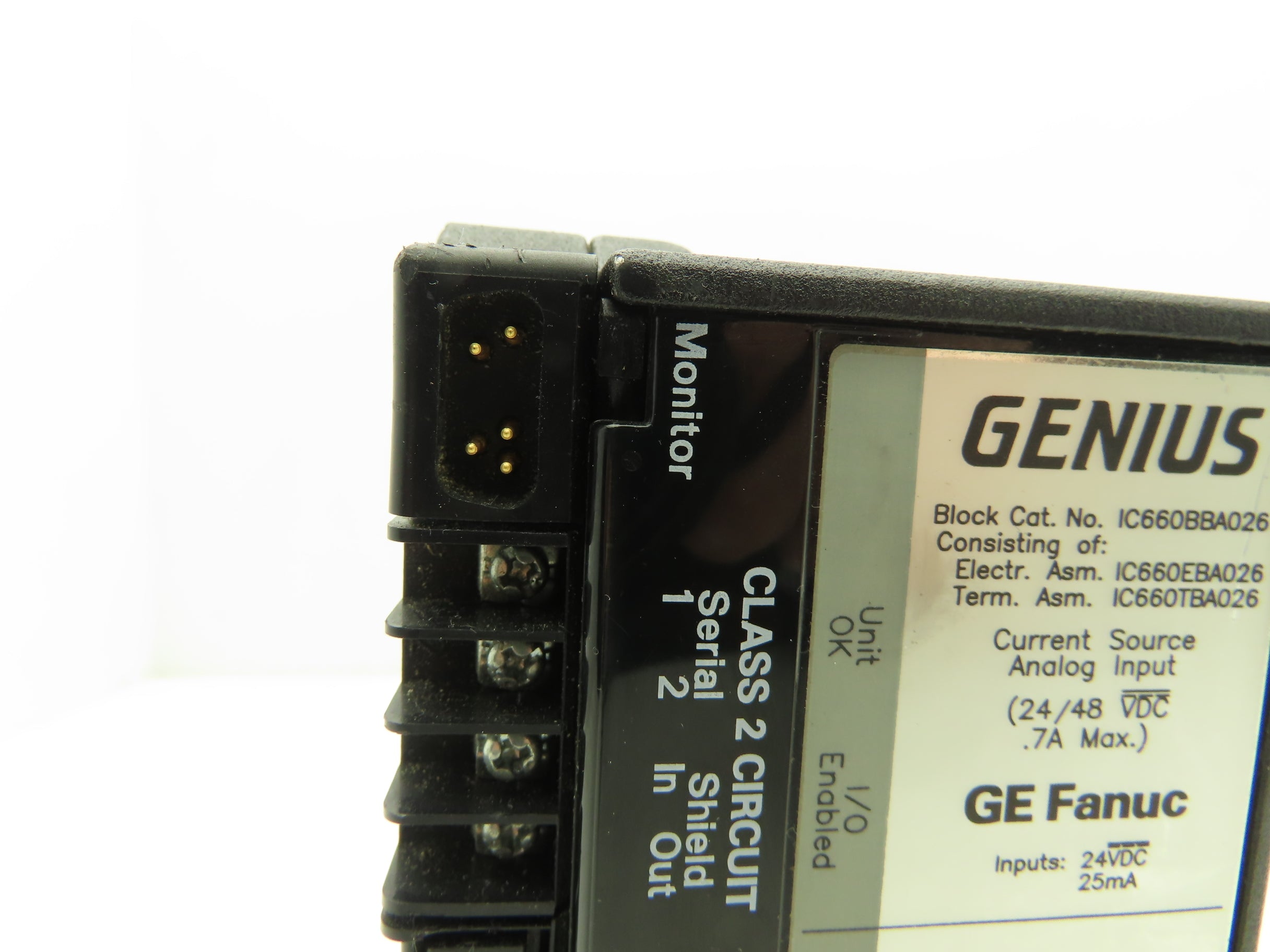 GE Fanuc IC660TBA026K Genius PLC Analog I/O Module 115V 6 Input – ARROW ...