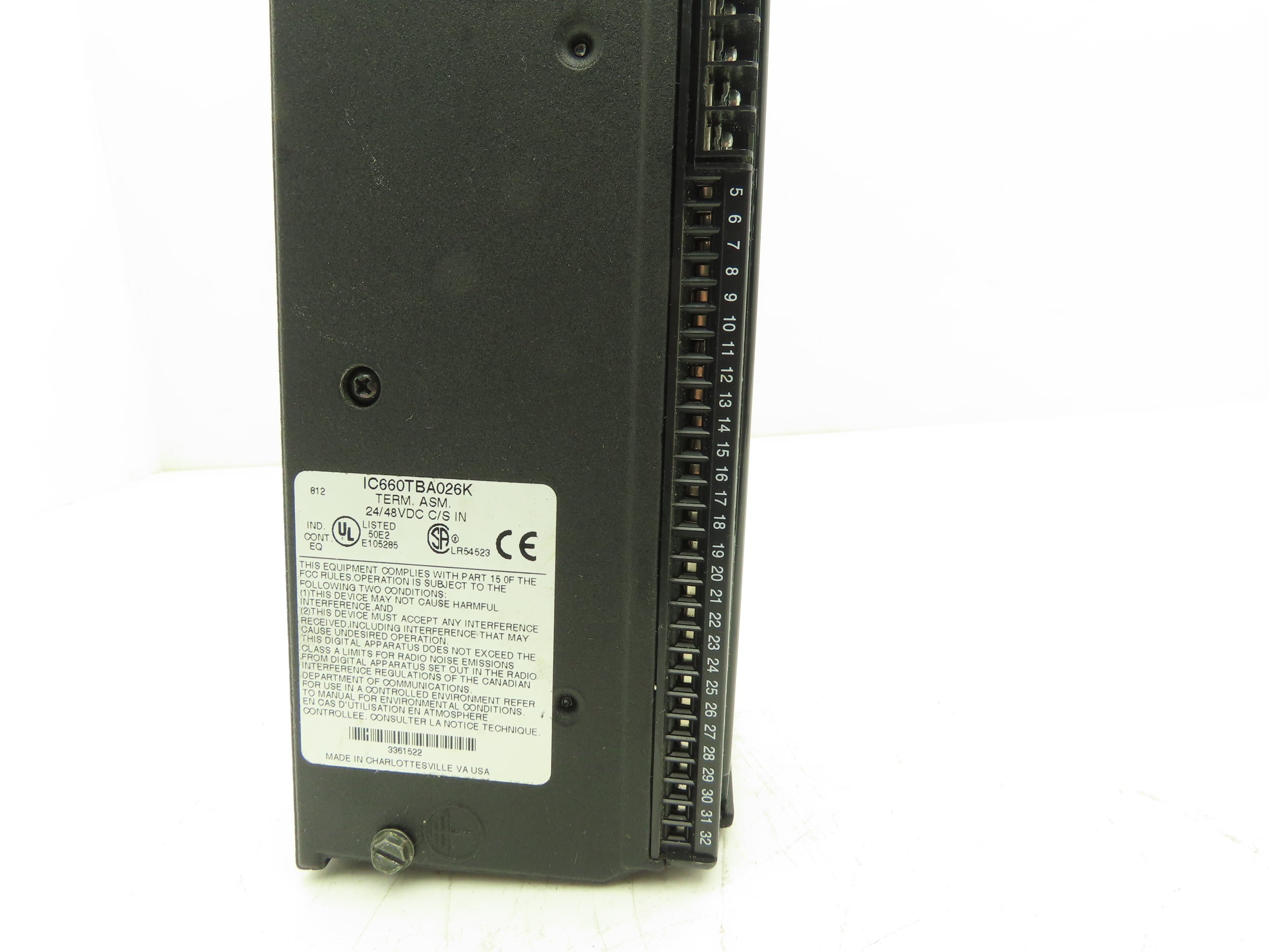 GE Fanuc IC660TBA026K Genius PLC Analog I/O Module 115V 6 Input – ARROW ...
