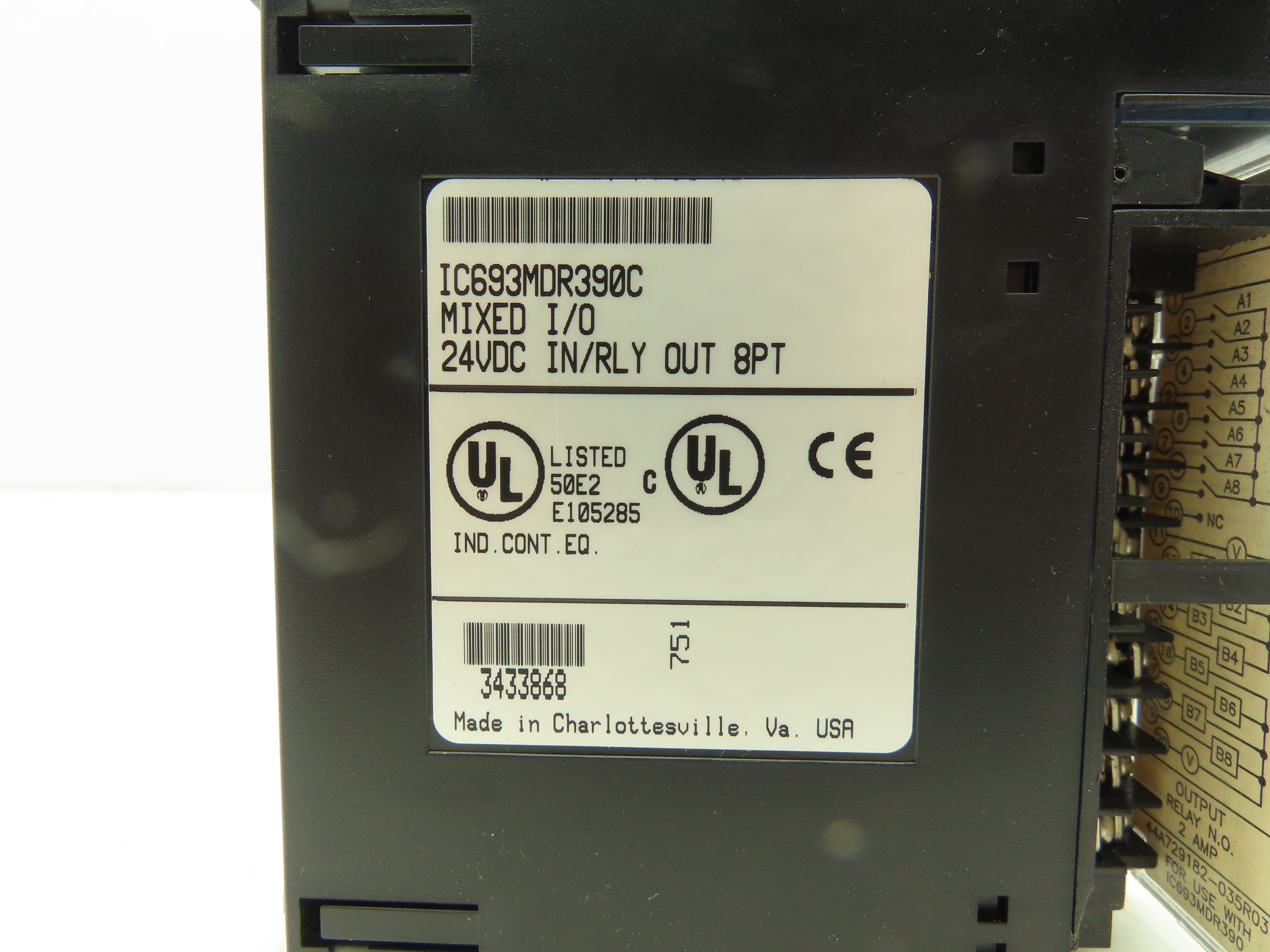 GE Fanuc IC693MDR390C Genius PLC Mixed I/O Module 24VDC 8 Point Series ...