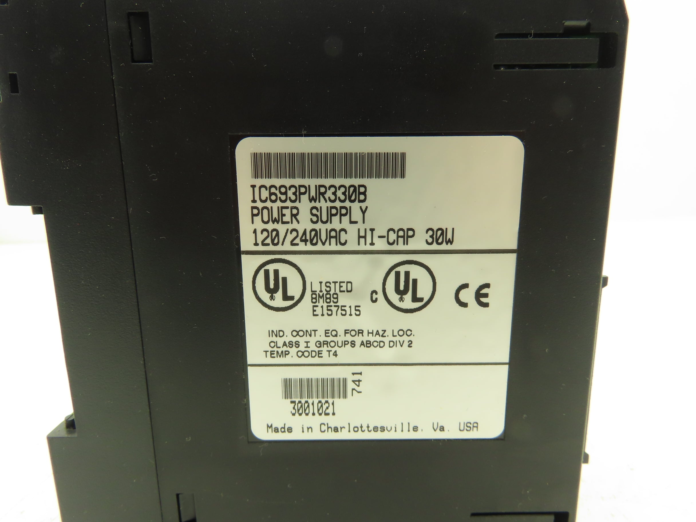 GE Fanuc IC693PWR330B Genius PLC I/O Power Supply Module 120/240VAC Se ...