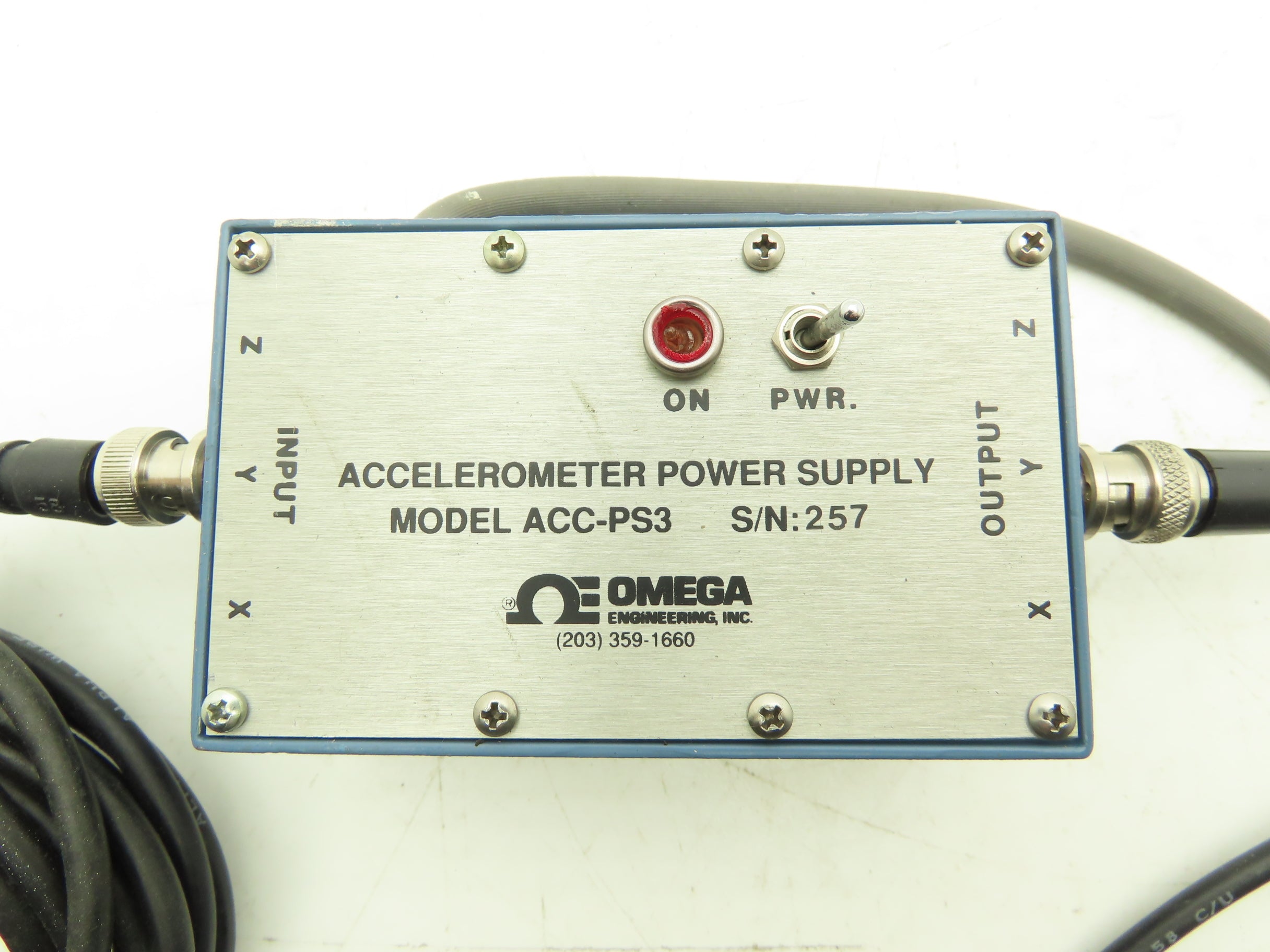 Omega Engineering ACC-PS3 Accelerometer Power Supply Module With Cord ...