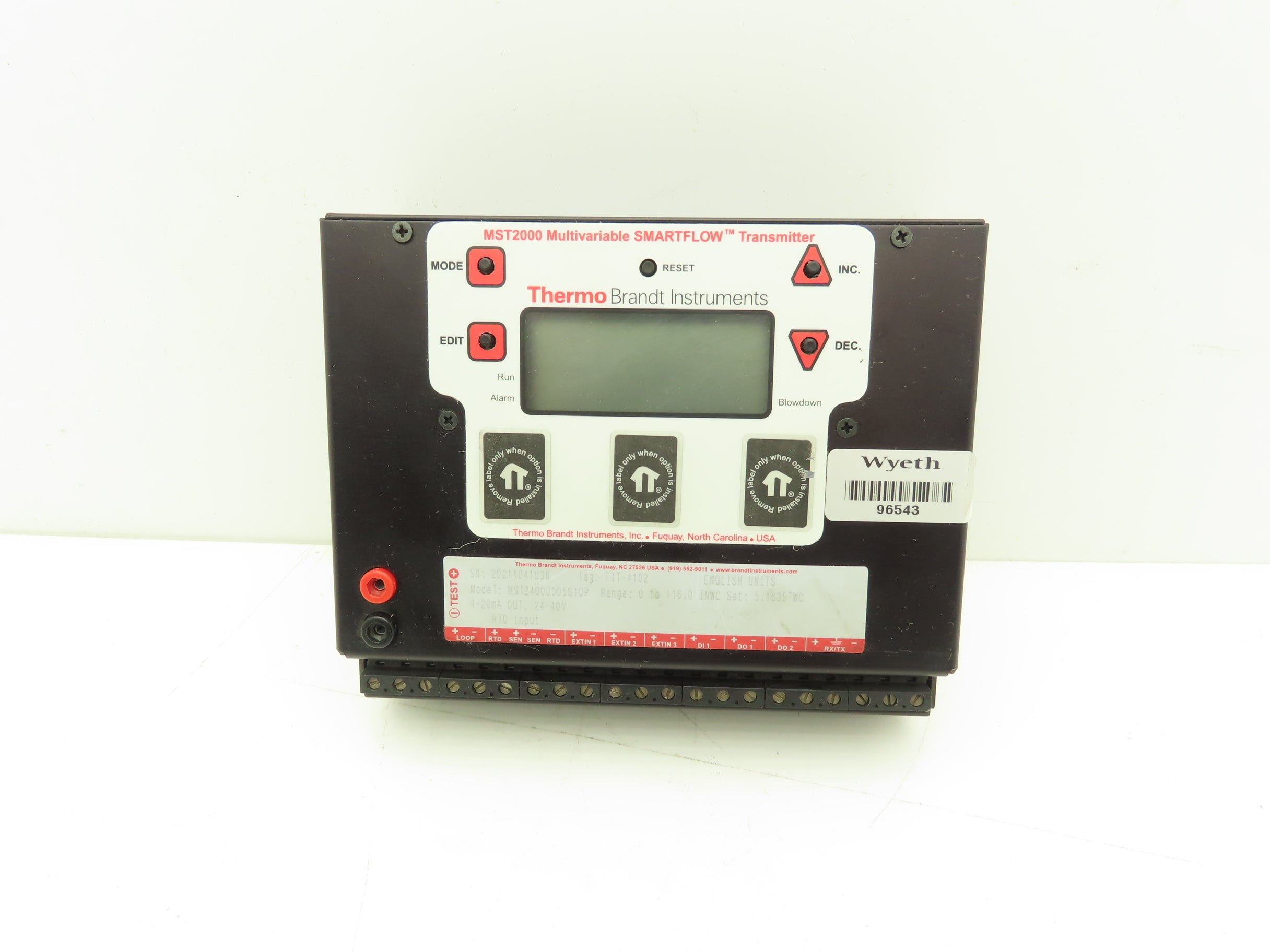 Thermo Brandt MST2000 Multivariable SmartFlow Transmitter MST24000005S ...