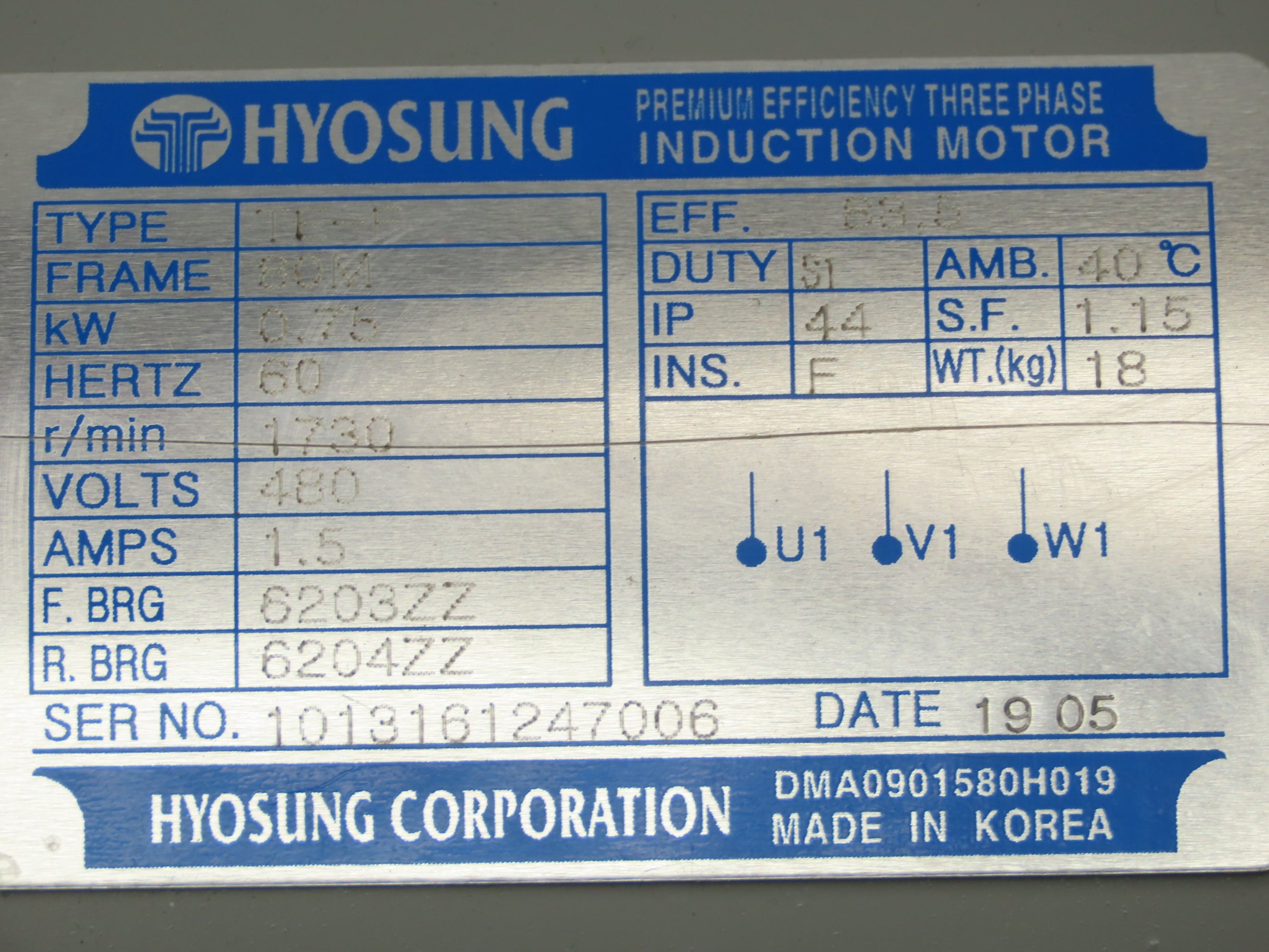 Nara MG 181F Gearmotor 180:1 Ratio 10rpm .75kw 480V 3PH Inline Paralle ...