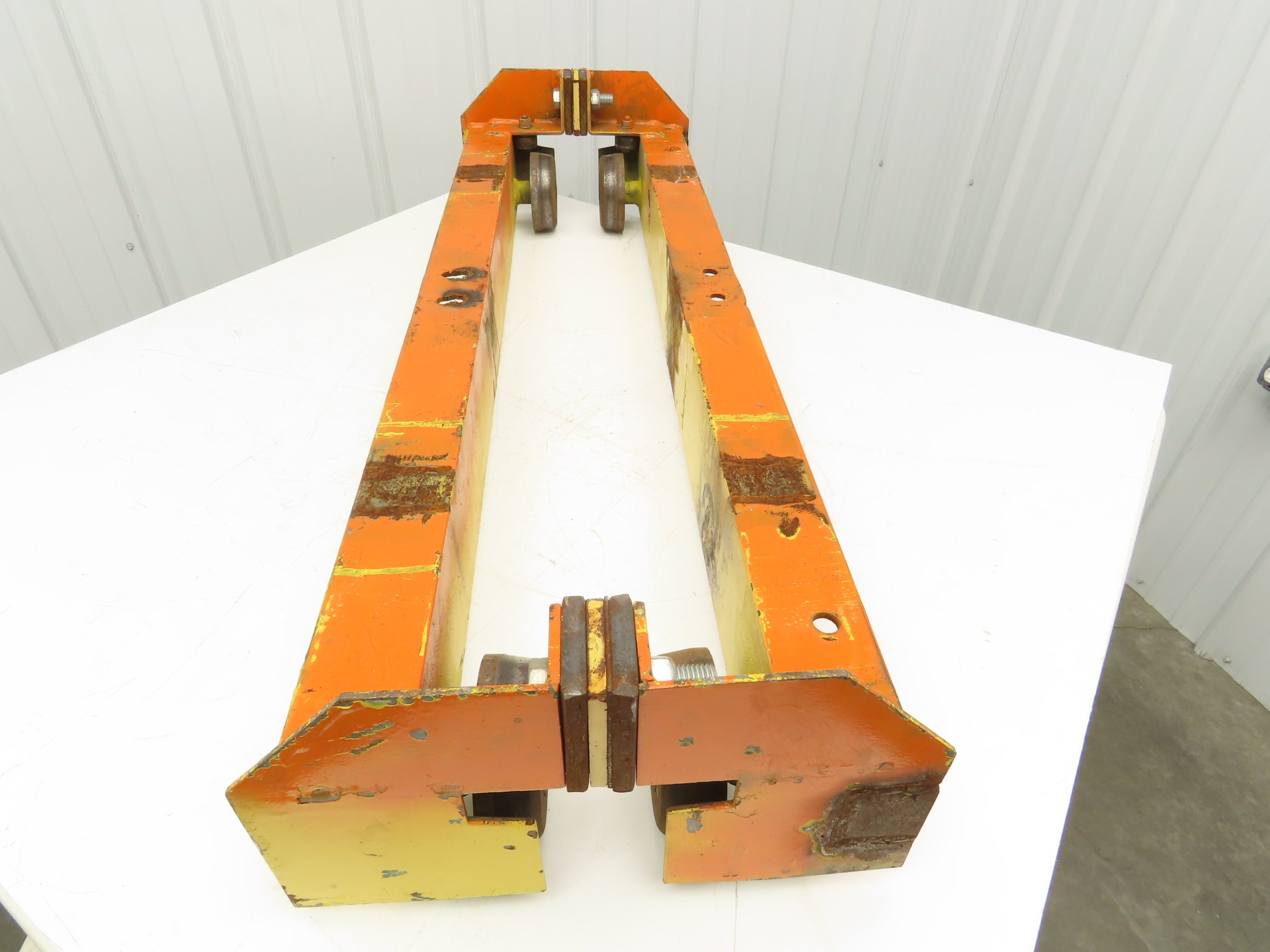 Underhung Bridge Crane Push End Truck 3-1/4"-5" Beam Flange 48"L 5"Ste ...