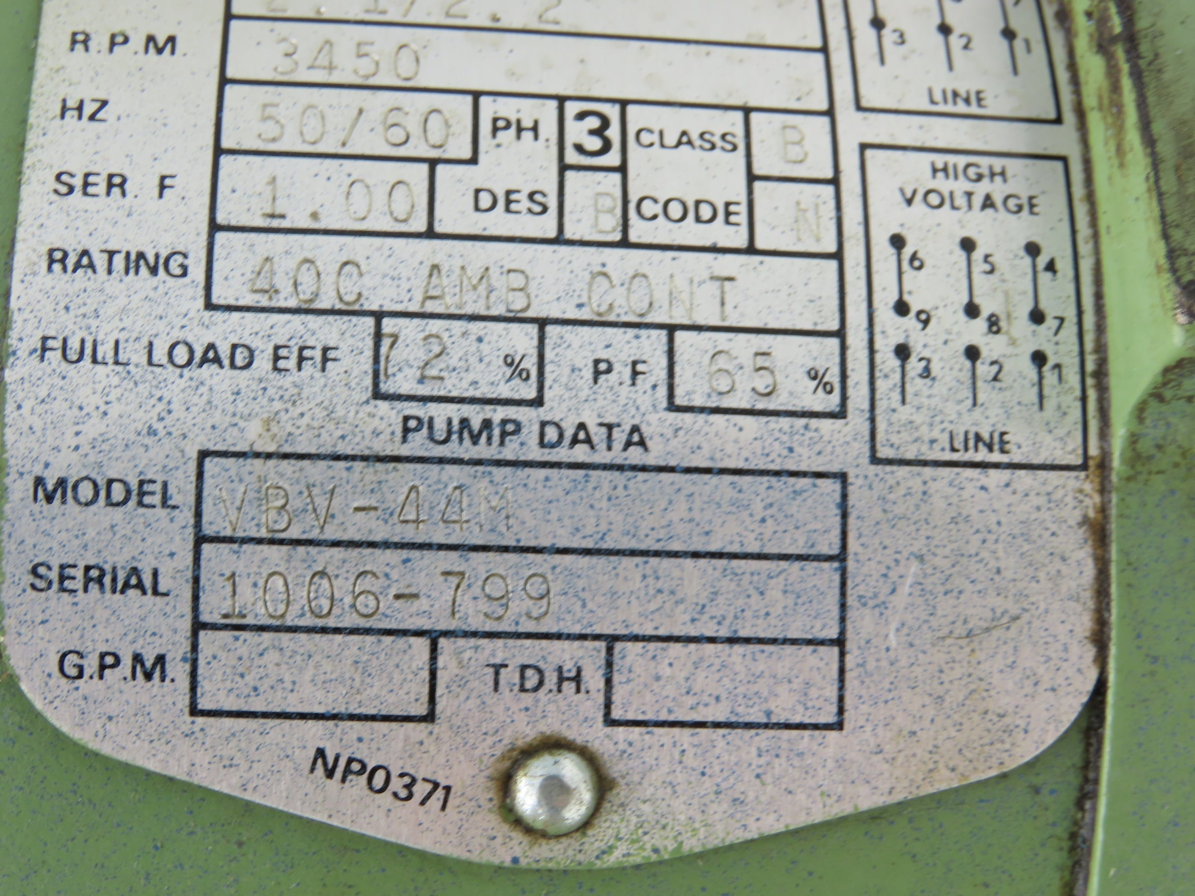 Gusher 34T55W303 Vertical Immersion Coolant Pump 1/2Hp 3450rpm 220/230 – ARROW INDUSTRIAL SALES