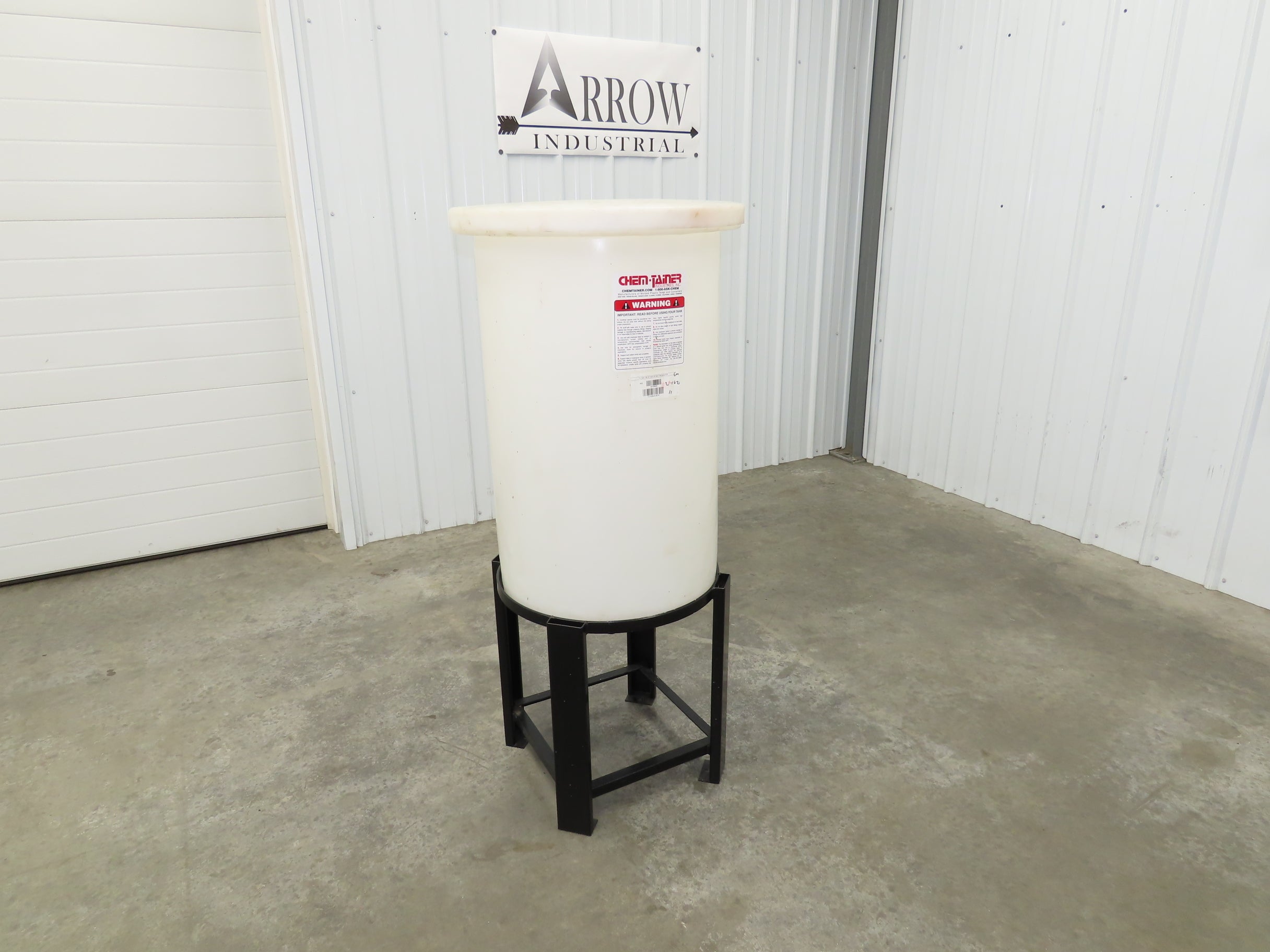 Chem Tainer TC1829CA-MCM Poly Plastic Chemical Tank 30 Gallon Lid Meta ...