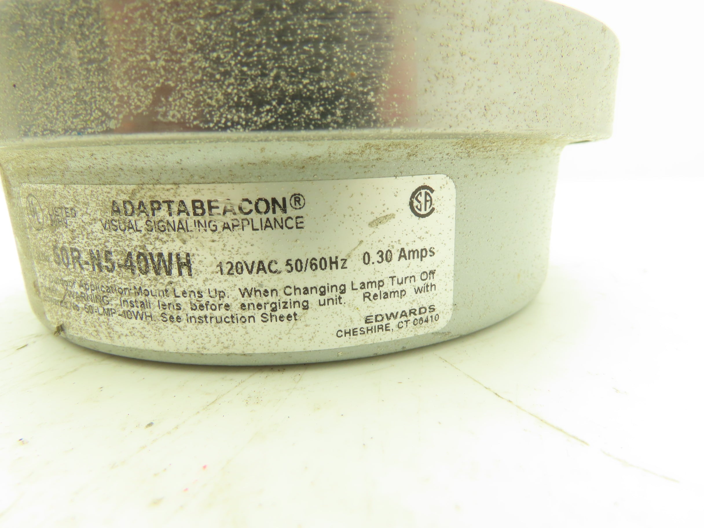 Edwards 50R-N5-40WH Adaptabeacon Red Signaling Warning Light Base 6" 1 ...