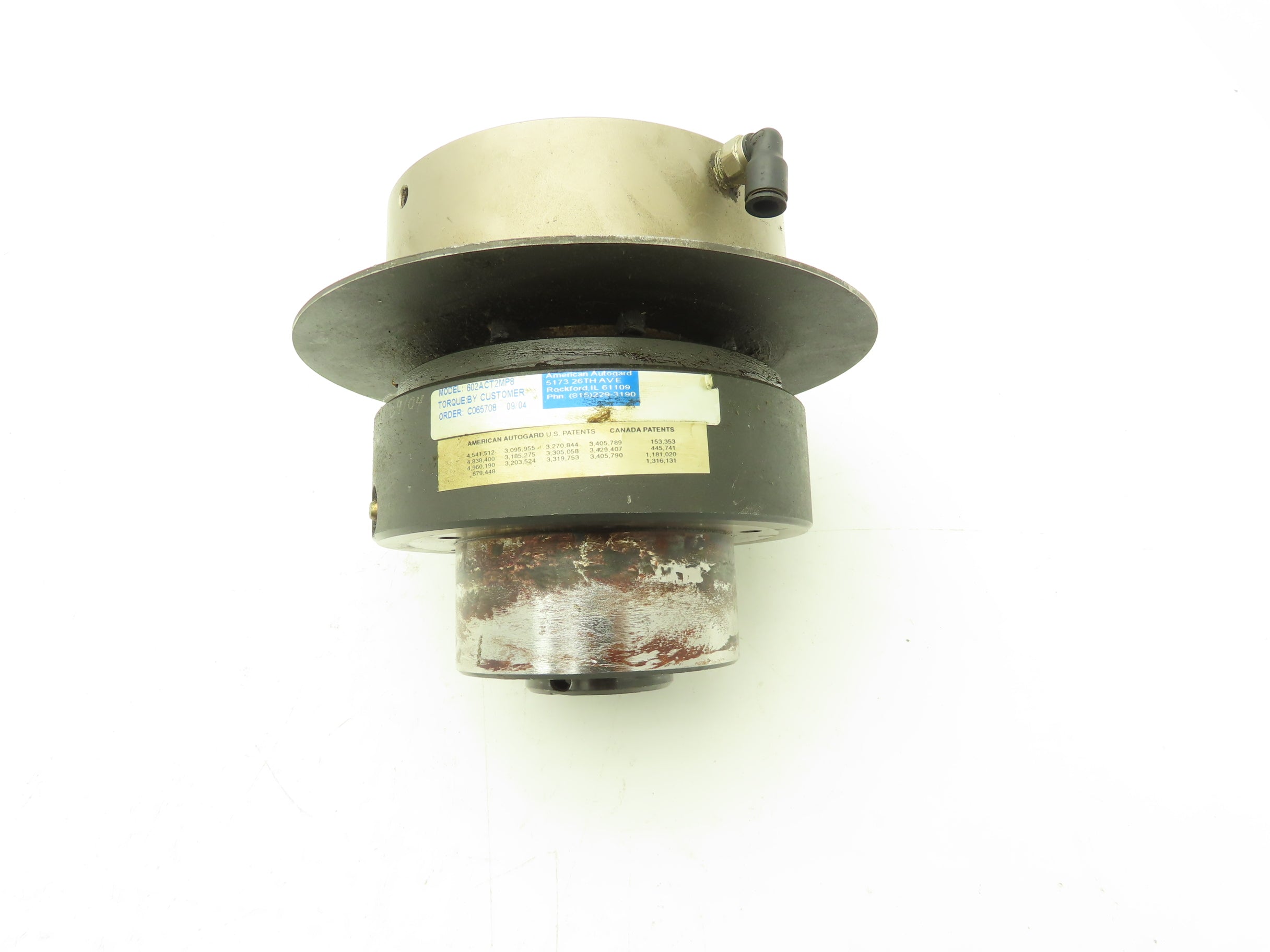 American Autogard 602ACT2MP8 Pneumatic Torque Limiter Clutch Brake 1-1 ...