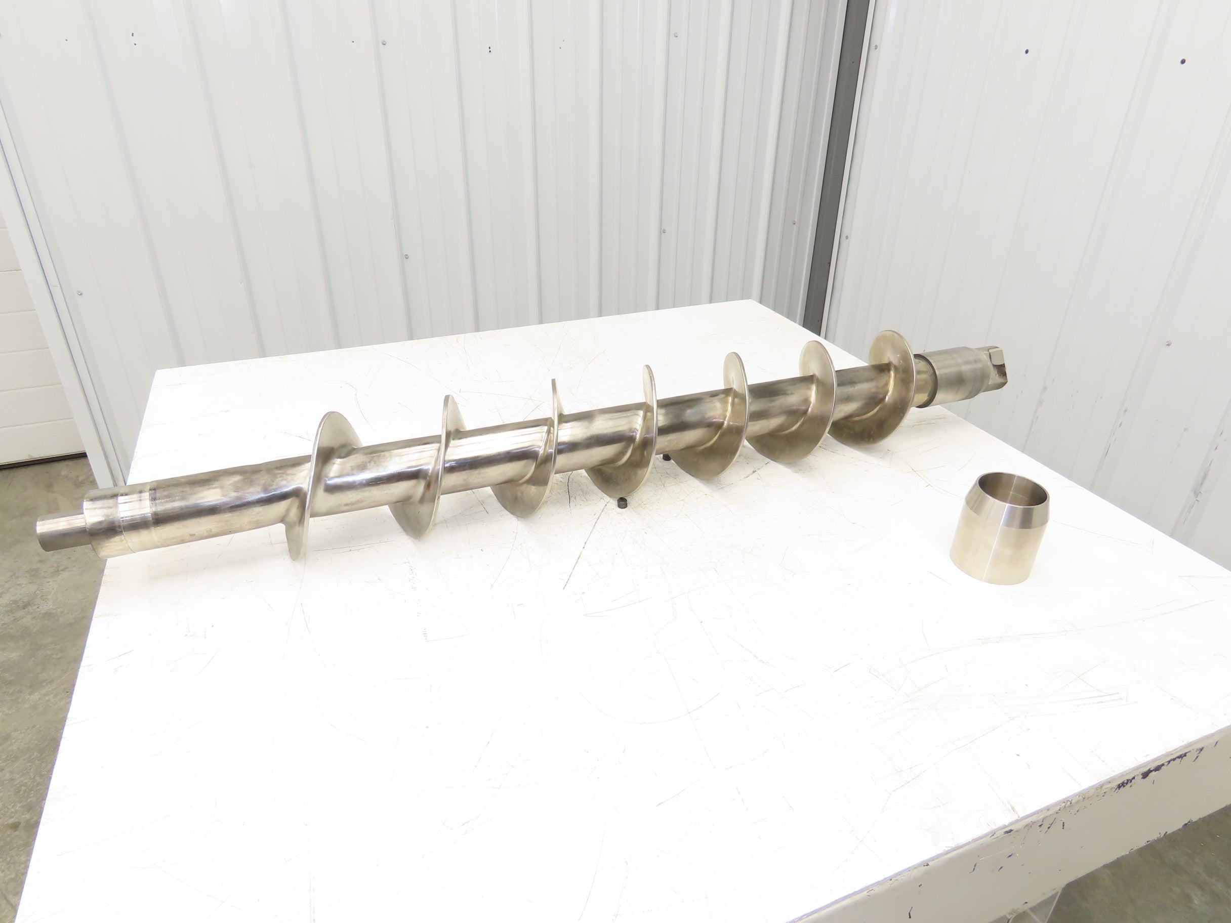 Stainless Steel Screw Feed Auger Food Grade 6-9/16" OD 50-1/2"L Custom ...