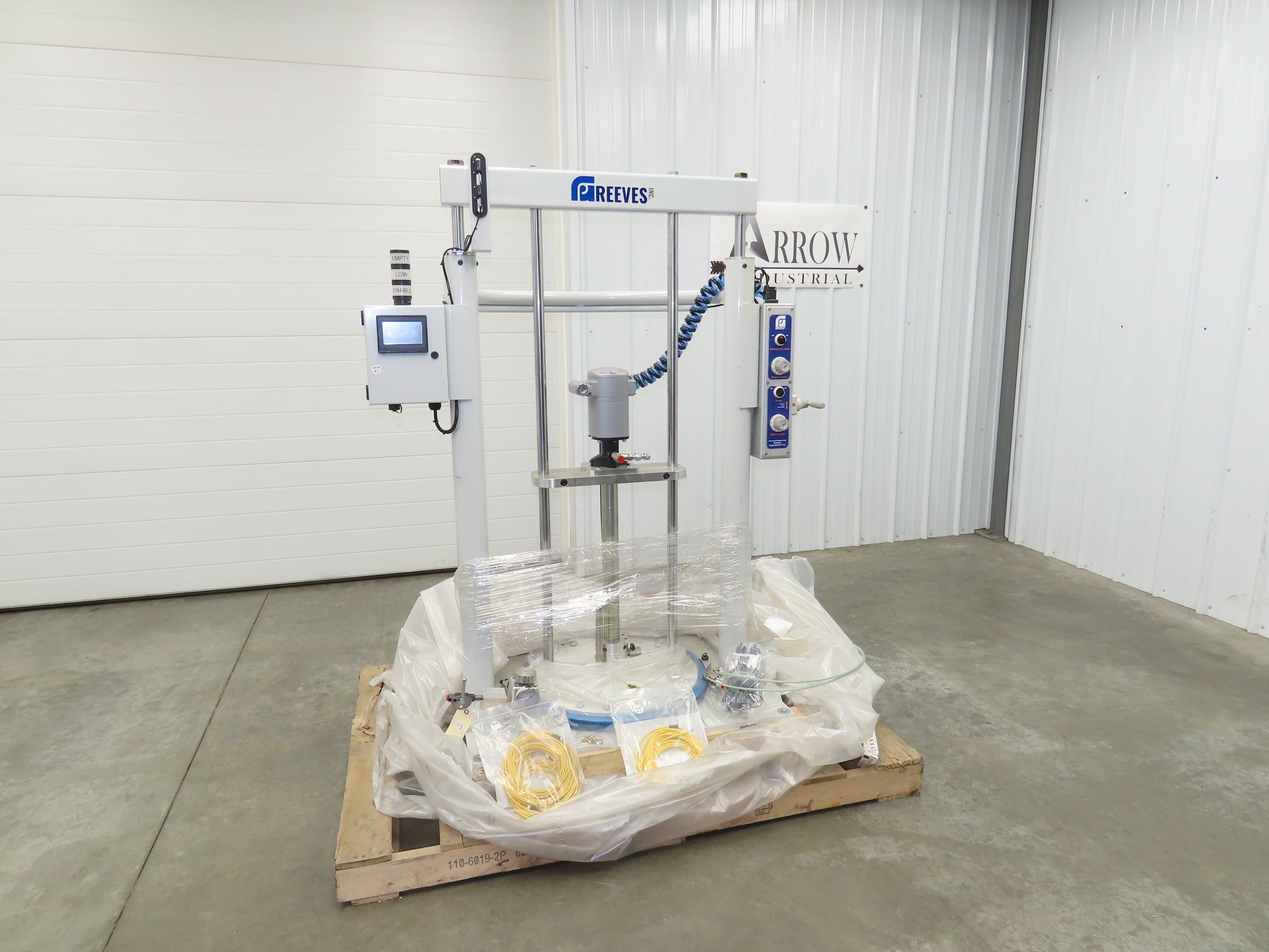 GP Reeves GDP20-400G70 Pneumatic Grease Pump Drum Unloader 55 Gal W/Ac ...