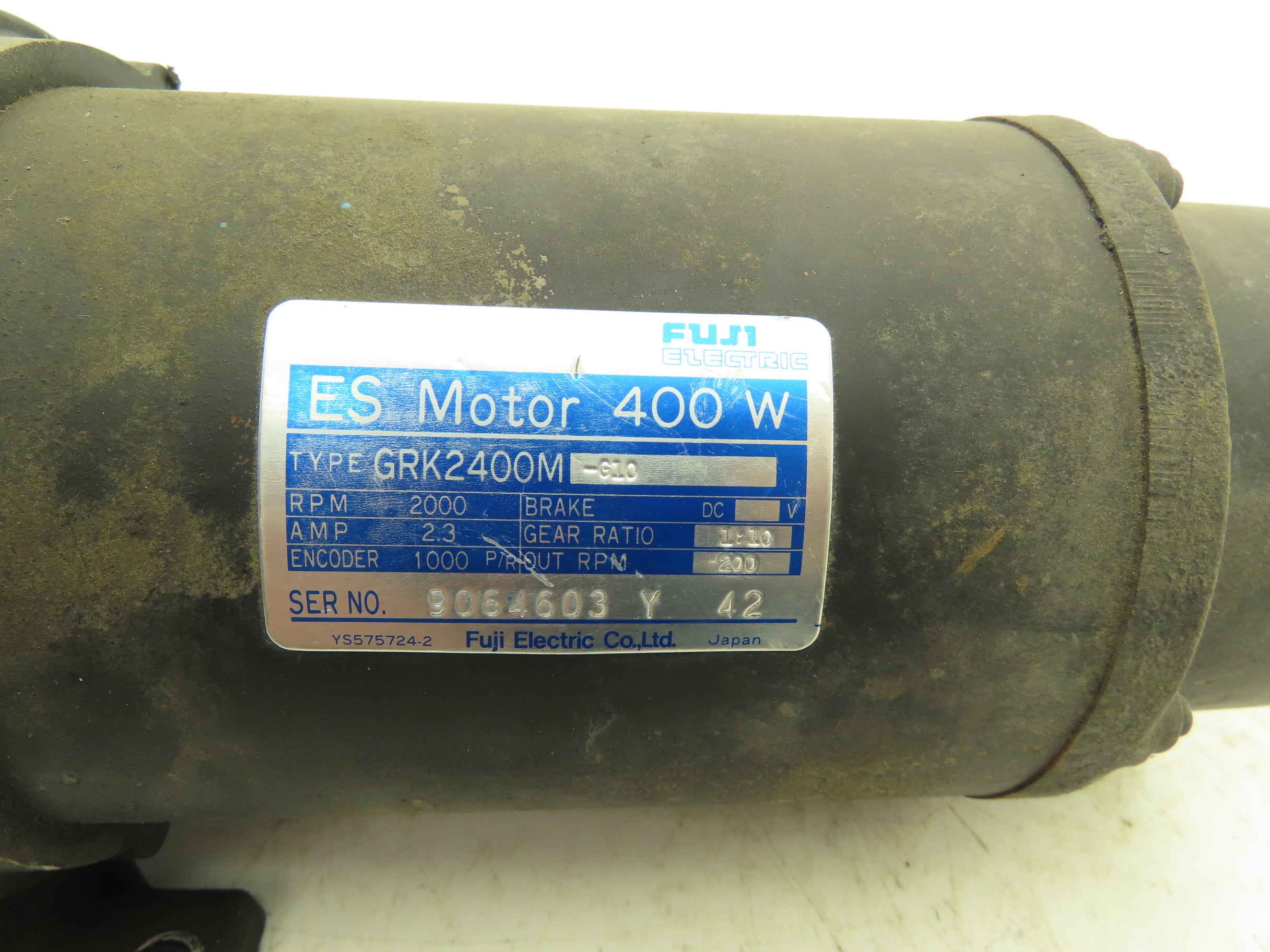 Fuji Electric GRK2400M-G10 ES Servo Motor Gearmotor 10:1 Ratio 400W 20 ...