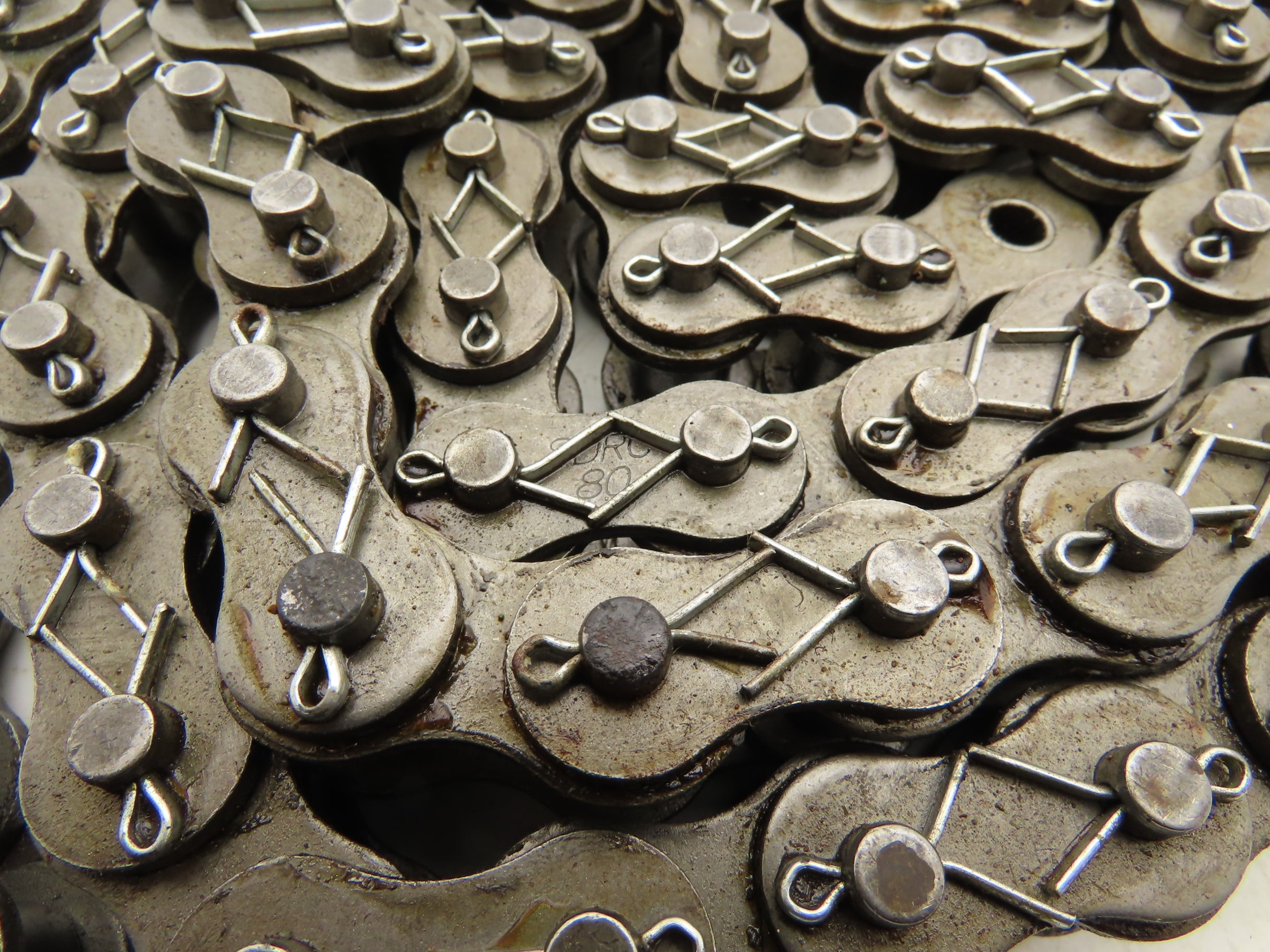 SDRC SDRC 80 # 80 Roller Chain 10 Ft Length w Connecting Links Cotter ...
